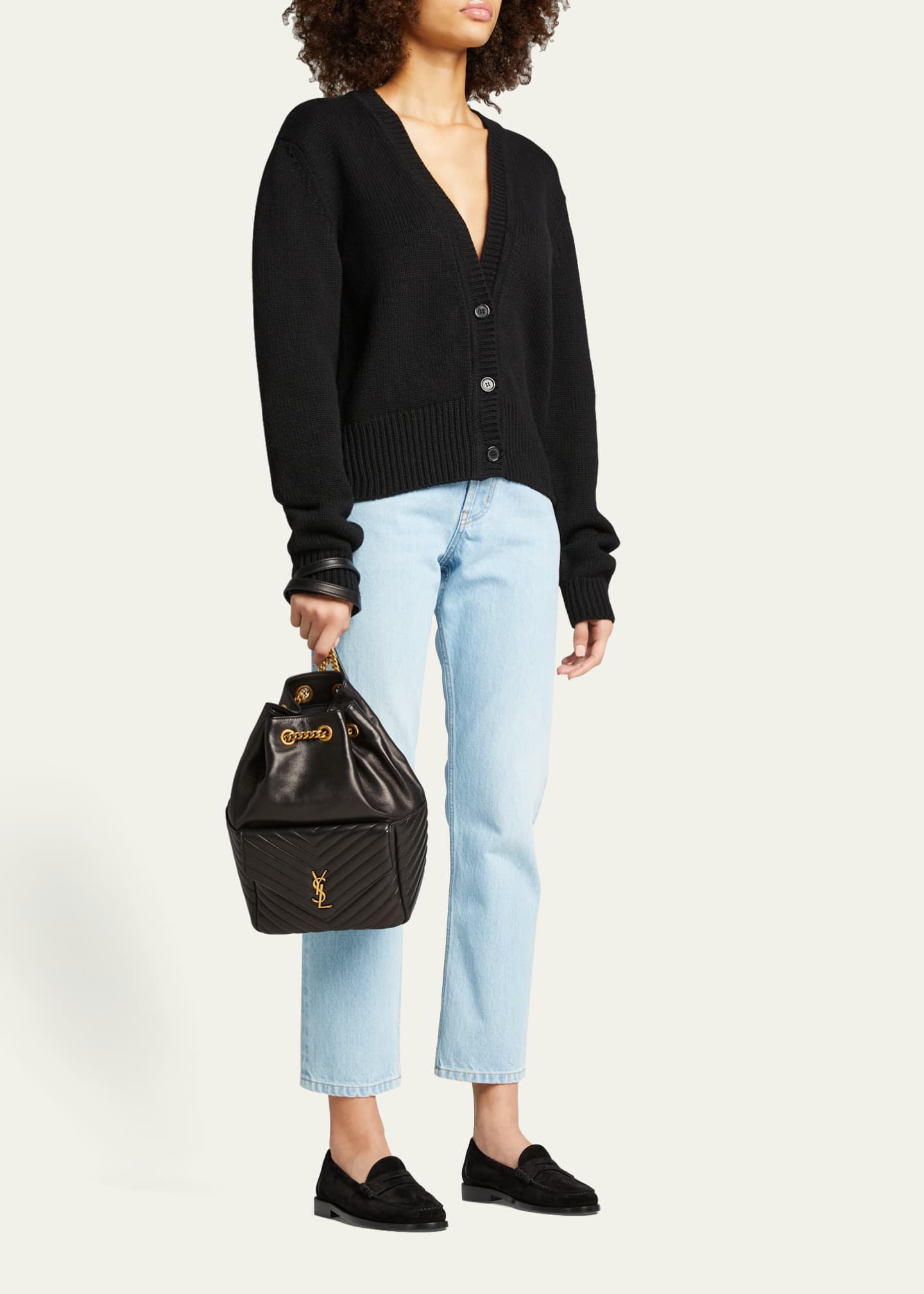 Saint Laurent Joe Quilted Lambskin YSL Backpack Bag - Bergdorf Goodman