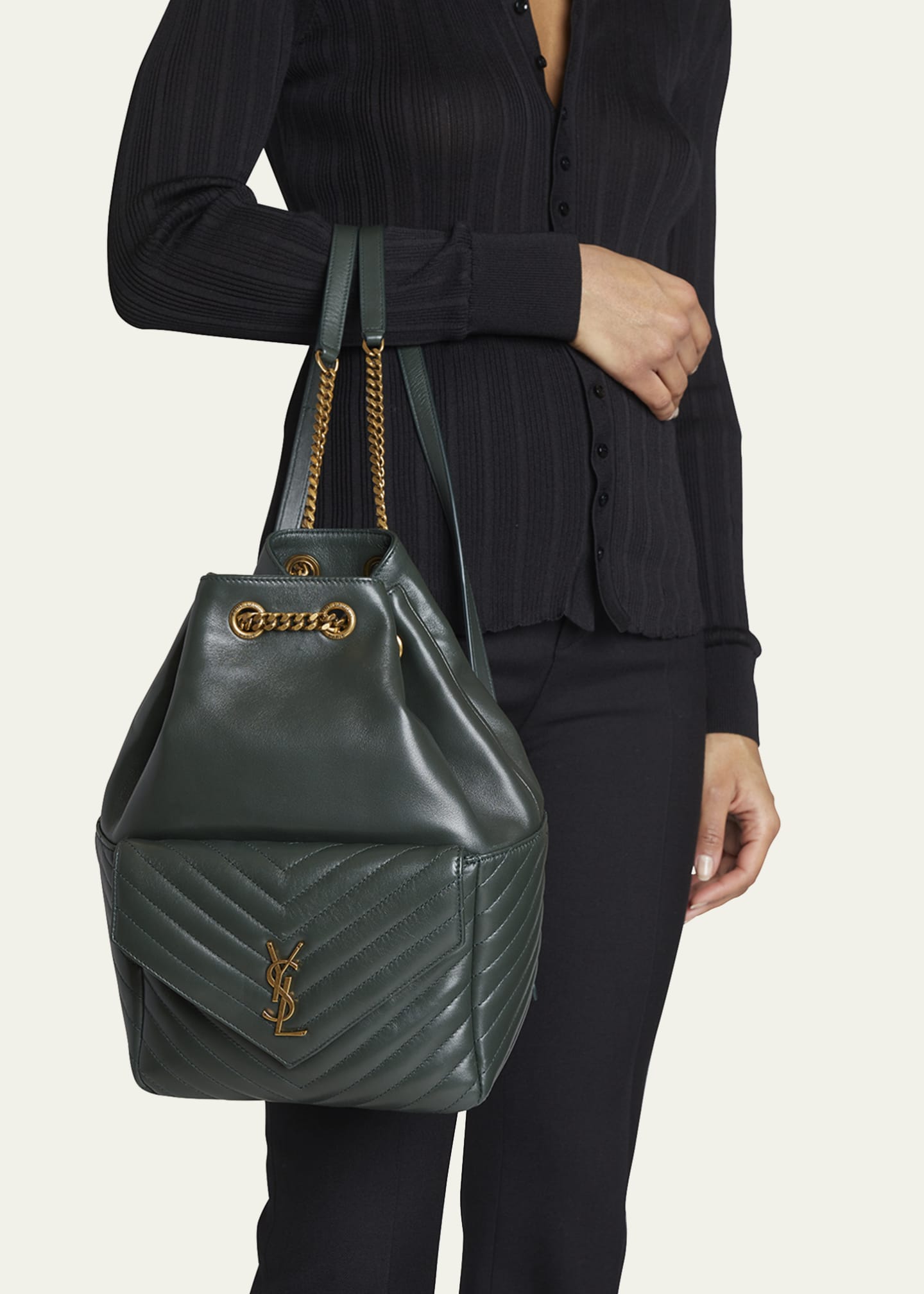 Saint Laurent Joe Quilted Lambskin YSL Backpack Bag - Bergdorf Goodman