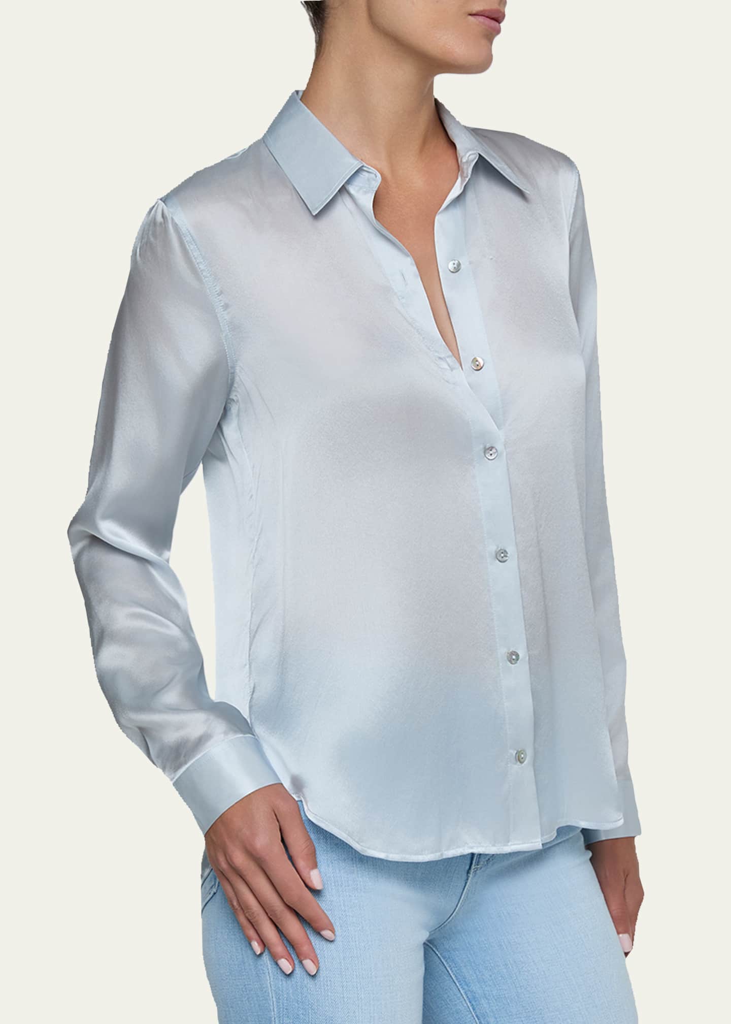 L'Agence Tyler Long-Sleeve Blouse - Bergdorf Goodman