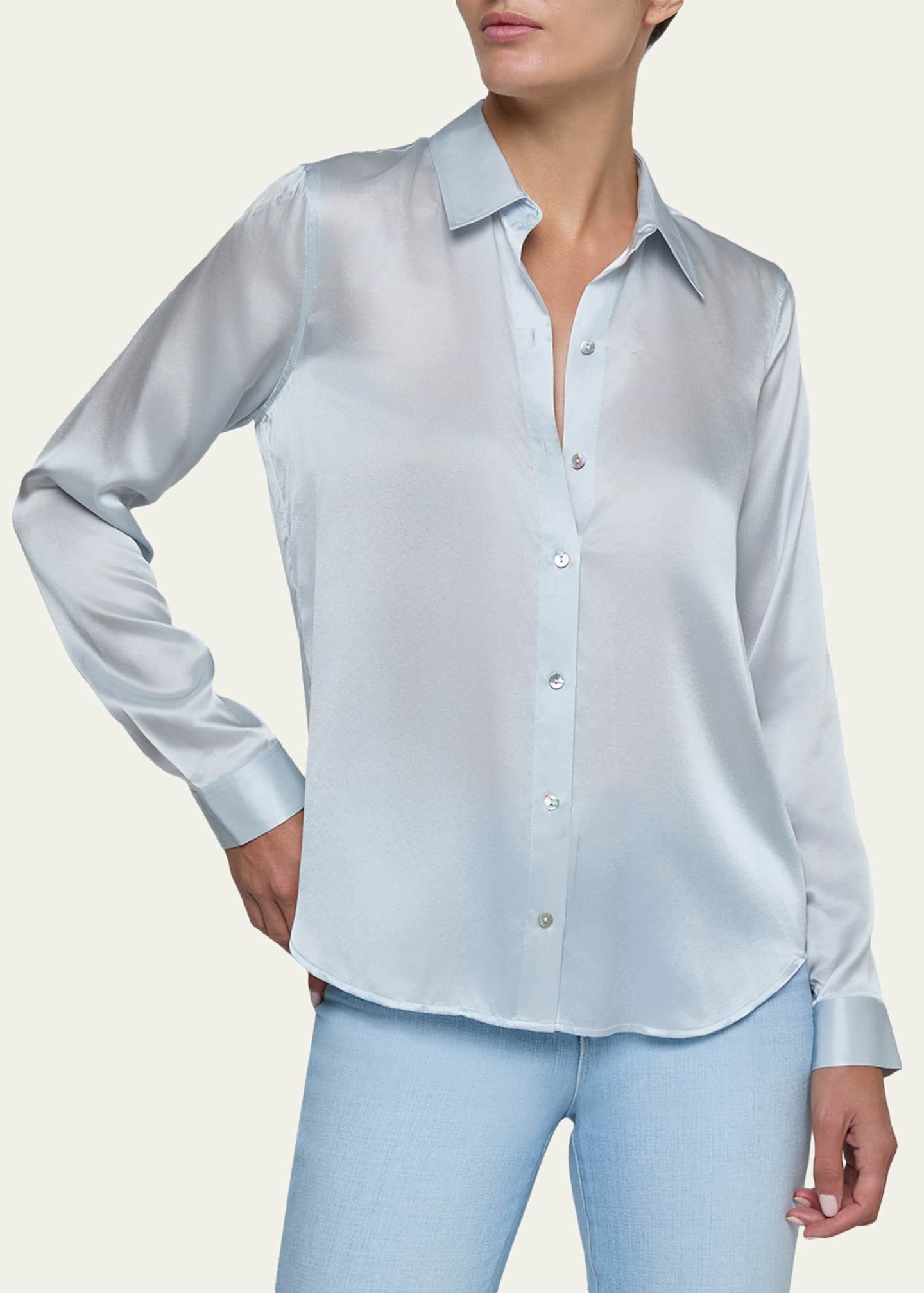 L'Agence Tyler Long-Sleeve Blouse - Bergdorf Goodman