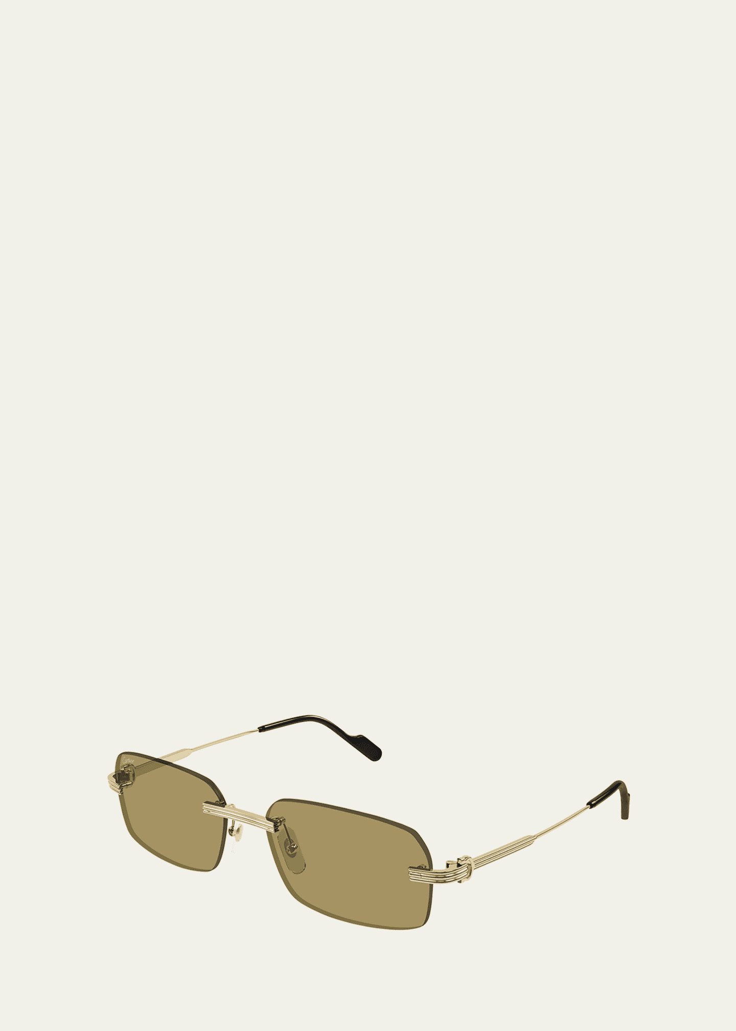 Cartier Men's Rimless Rectangle Metal Sunglasses - Bergdorf Goodman