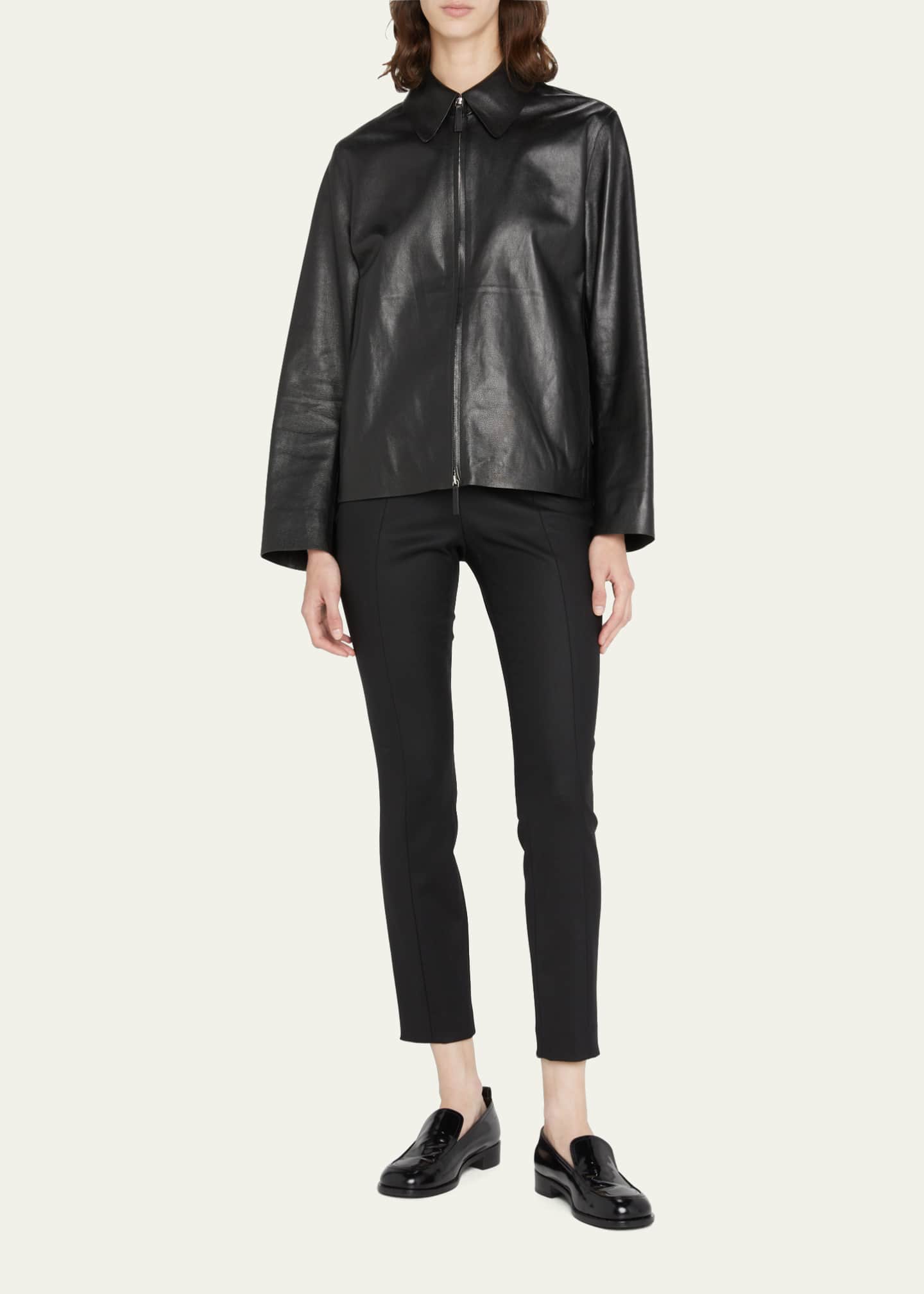 THE ROW Kabbe Leather Jacket - Bergdorf Goodman