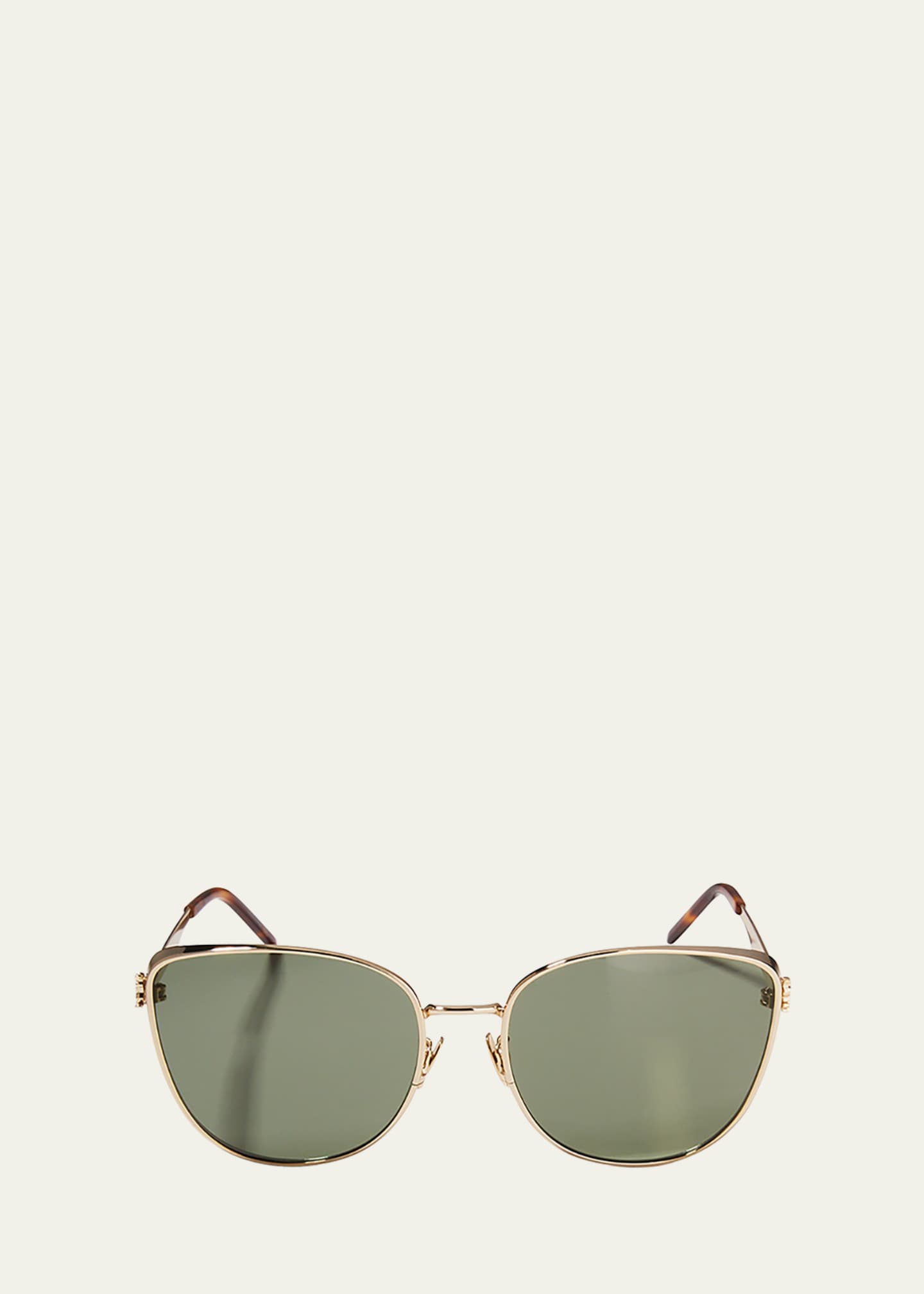 Saint Laurent YSL Round Metal Sunglasses - Bergdorf Goodman