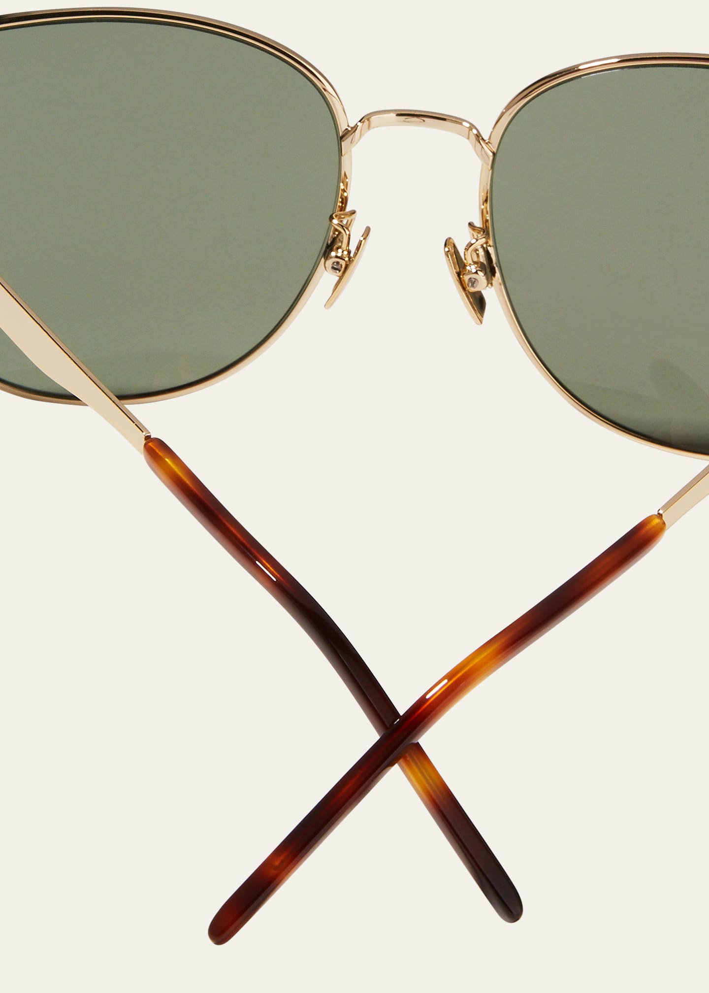 Saint Laurent YSL Round Metal Sunglasses - Bergdorf Goodman
