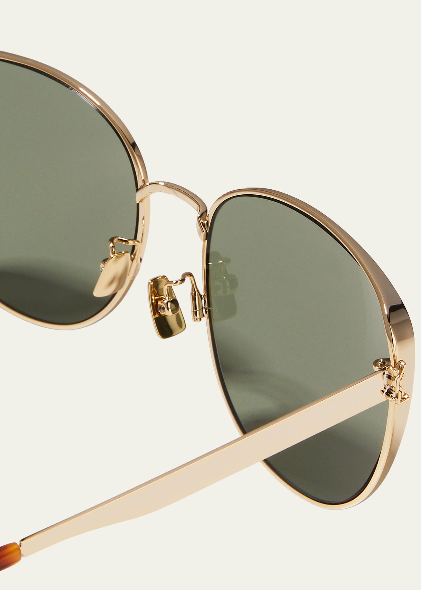 Saint Laurent YSL Round Metal Sunglasses - Bergdorf Goodman