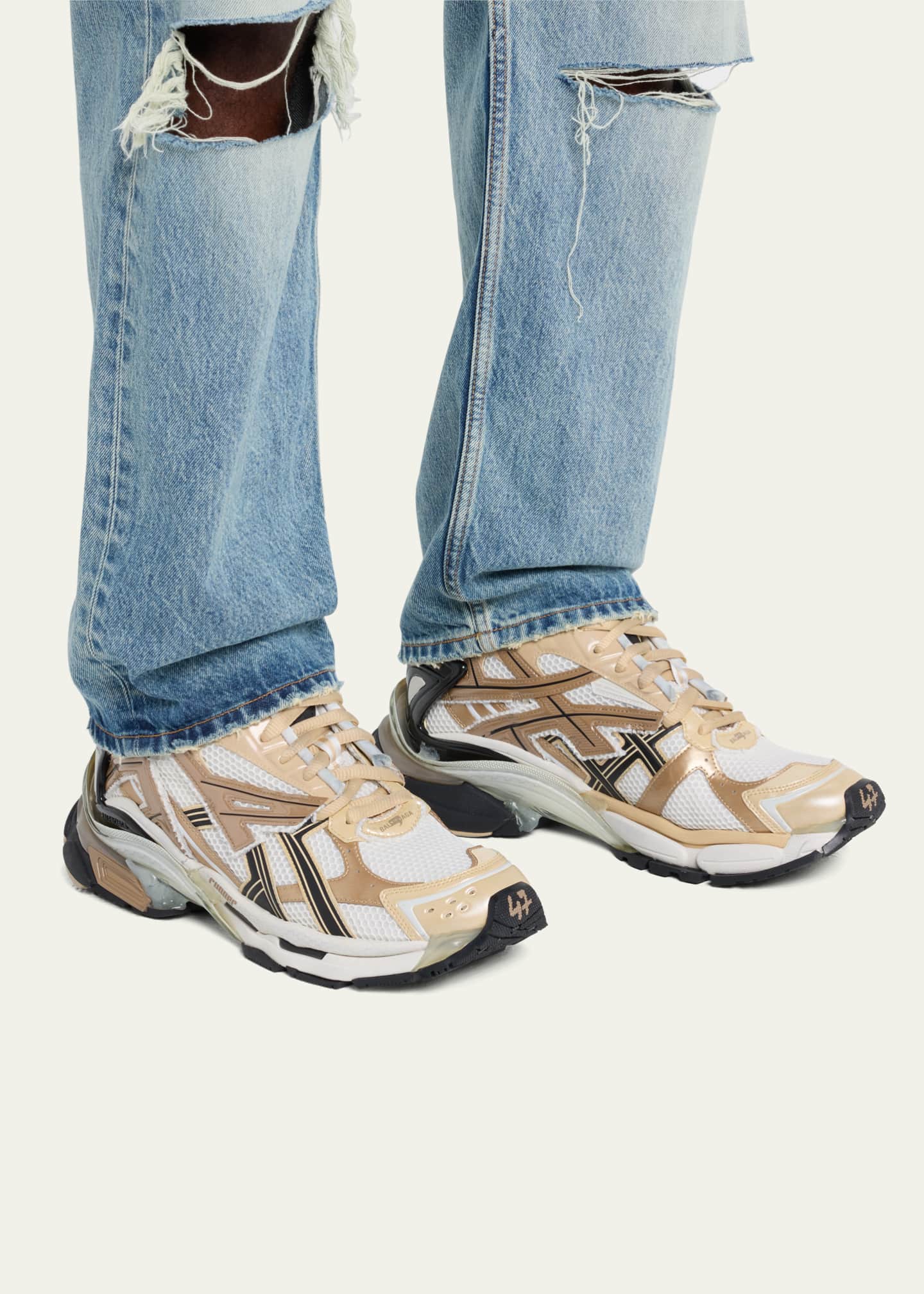 Balenciaga Men's Caged Mesh Runner Sneakers - Bergdorf Goodman