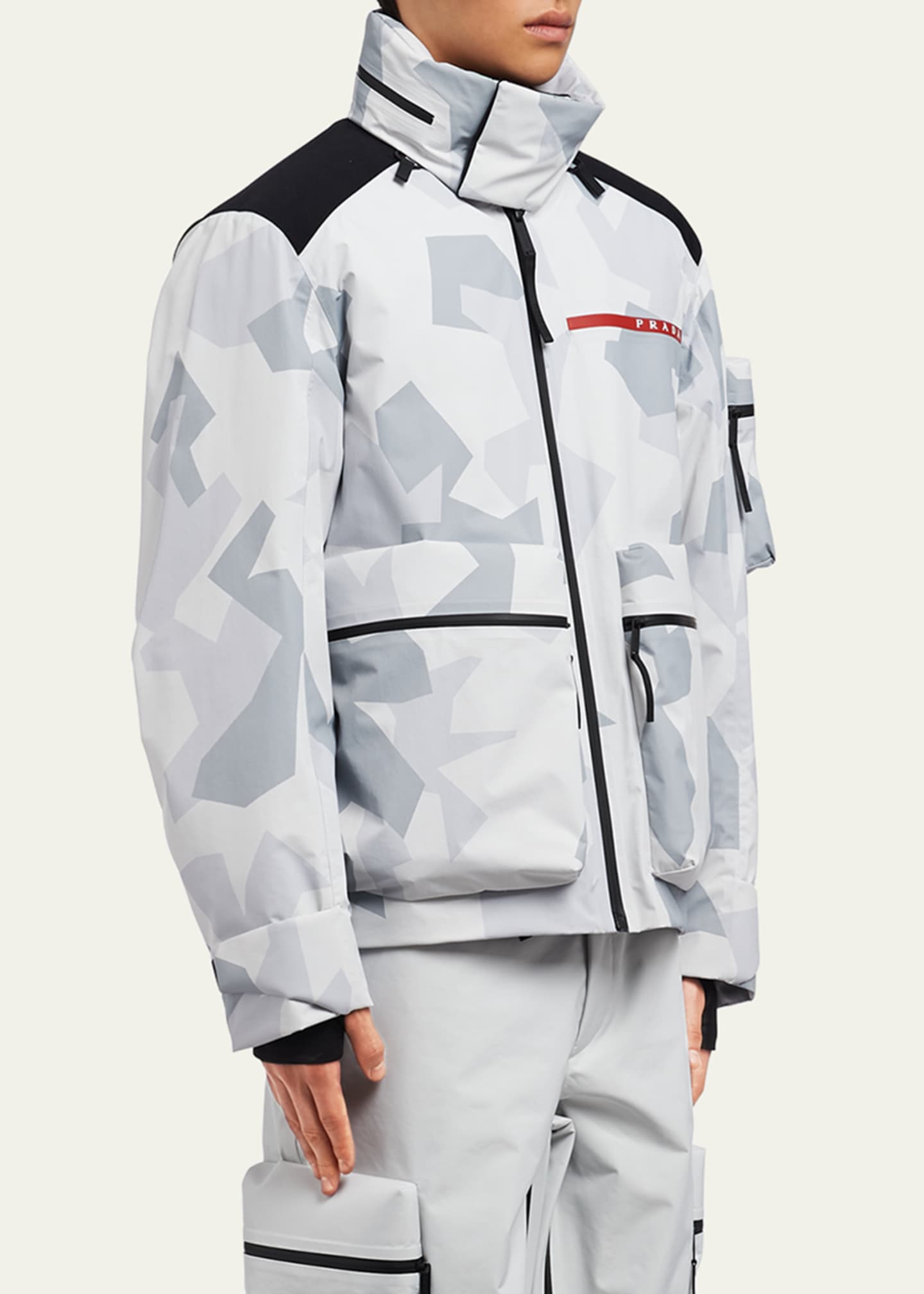 Prada Men's Tech Marble Camo Wind-Resistant Jacket - Bergdorf Goodman