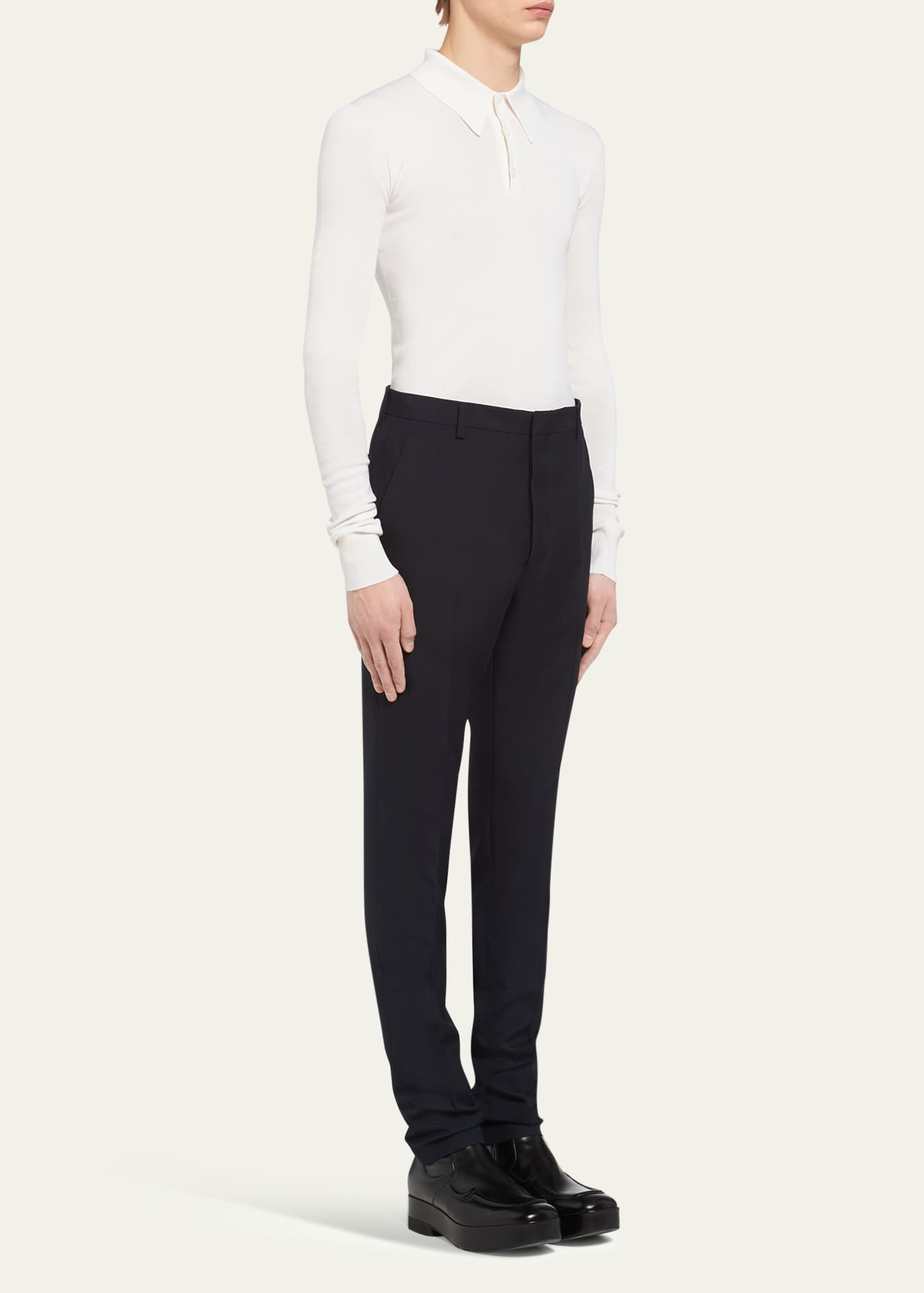 Prada Men's Wool Cashmere Slim Pants - Bergdorf Goodman