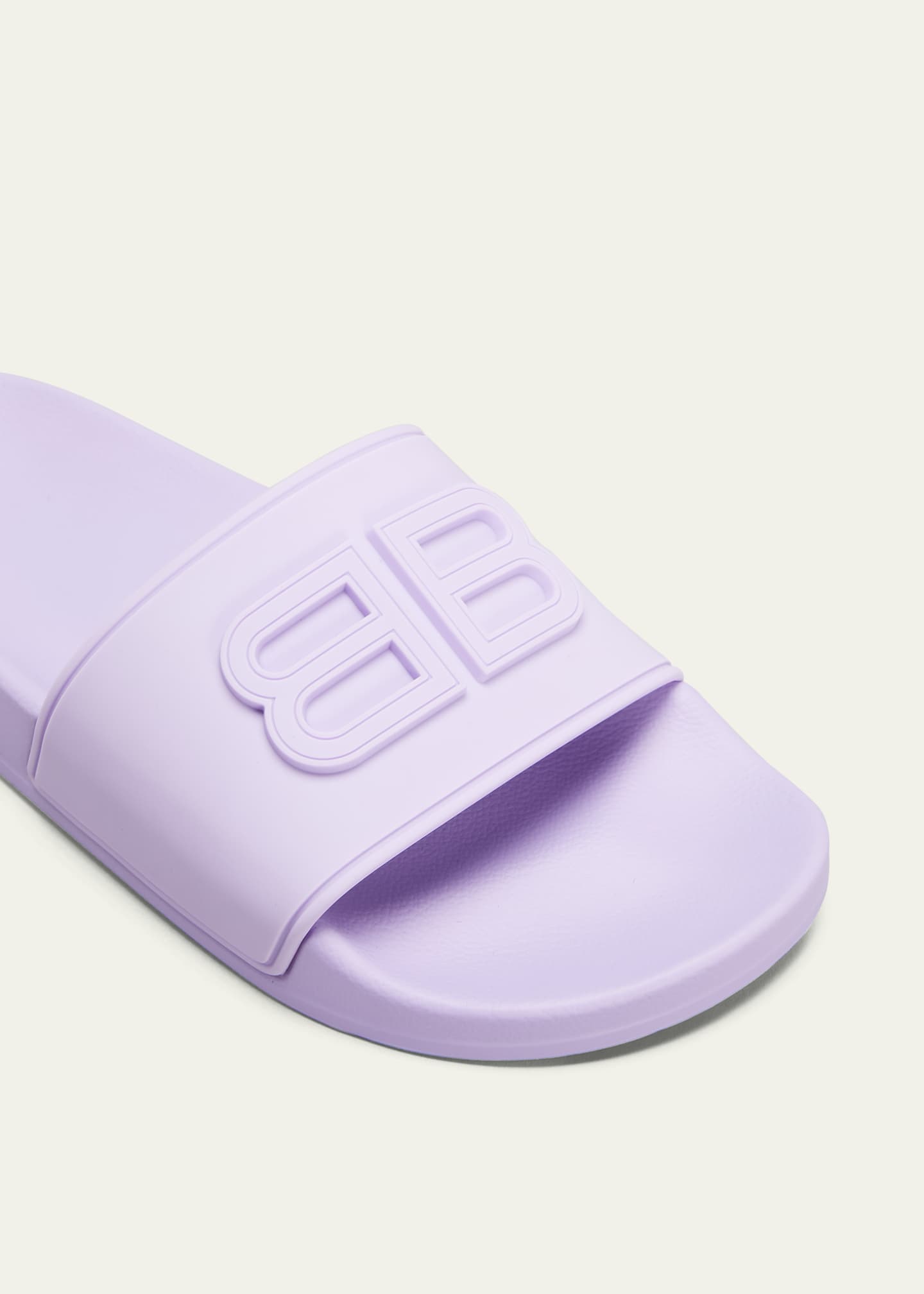Balenciaga BB Flat Pool Slide Sandals - Bergdorf Goodman