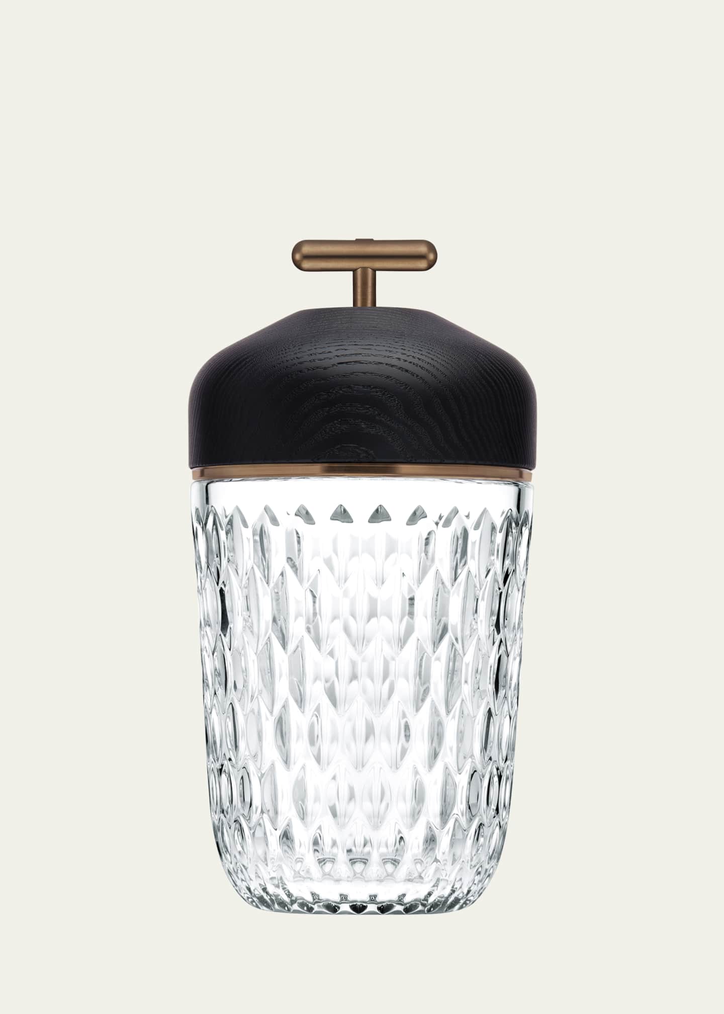 Saint Louis Crystal Folia Portable Crystal Lamp, Black Wood - Bergdorf ...