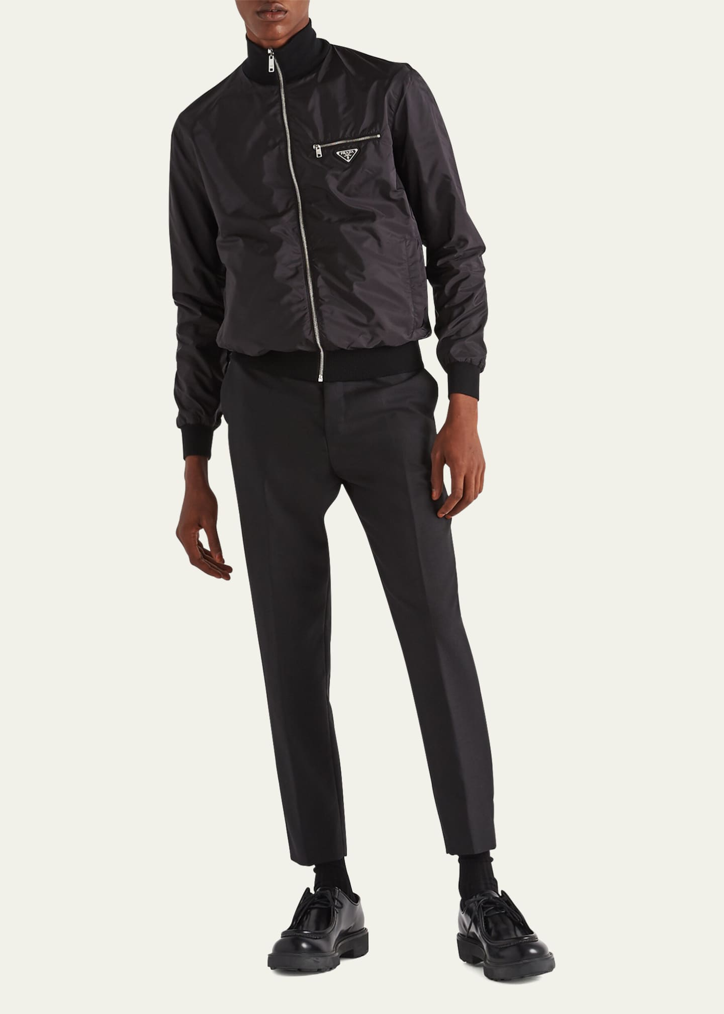 Prada Men's Reversible Wool and Re-Nylon Jacket - Bergdorf Goodman