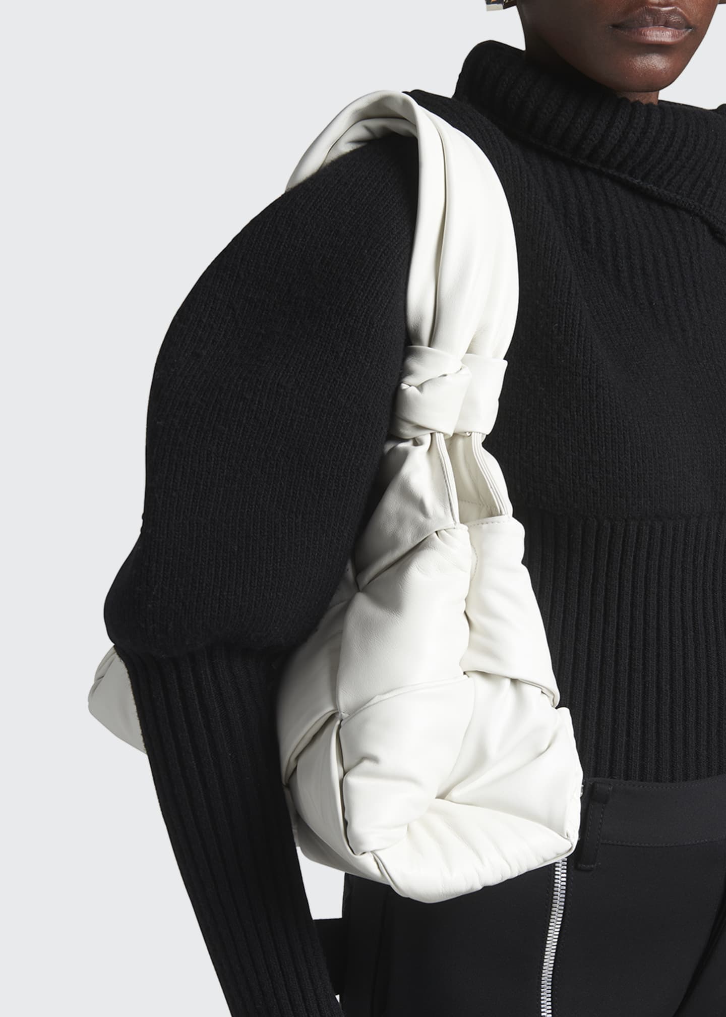 Bottega Veneta Padded Lock Small Woven Tote Bag - Bergdorf Goodman