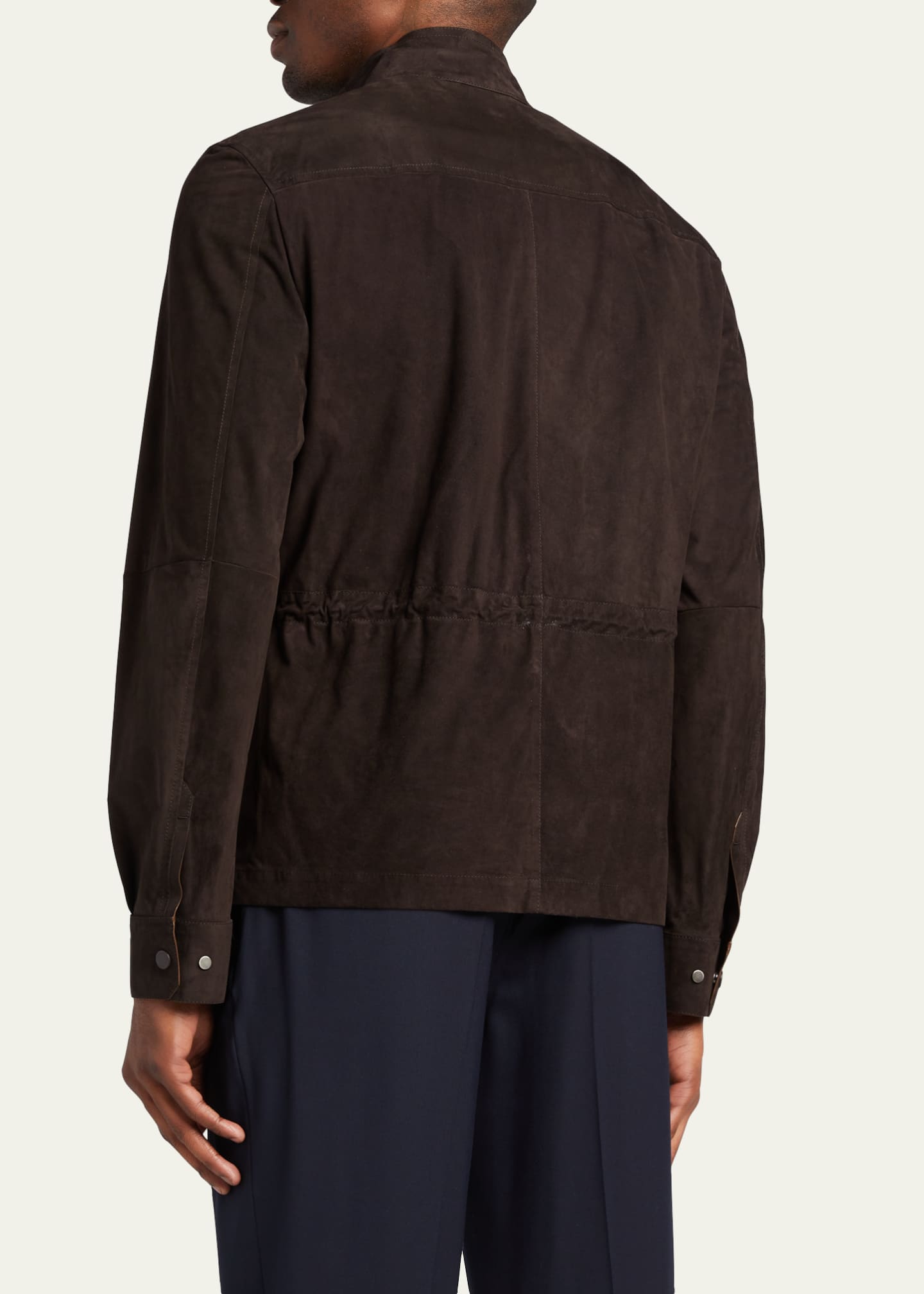 Zegna Men's Lamb Suede Field Jacket - Bergdorf Goodman