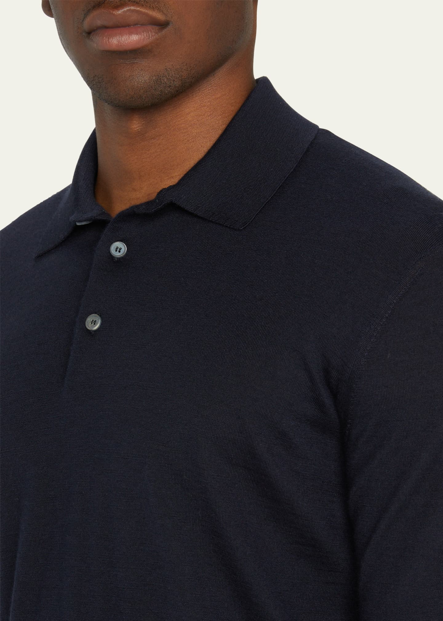 Zegna Mens Cashmere Silk Polo Shirt Bergdorf Goodman
