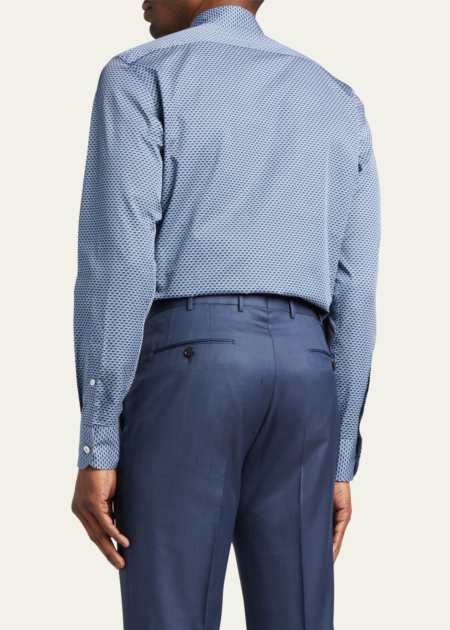 ZEGNA Men's Avio Geo-Print Sport Shirt - Bergdorf Goodman