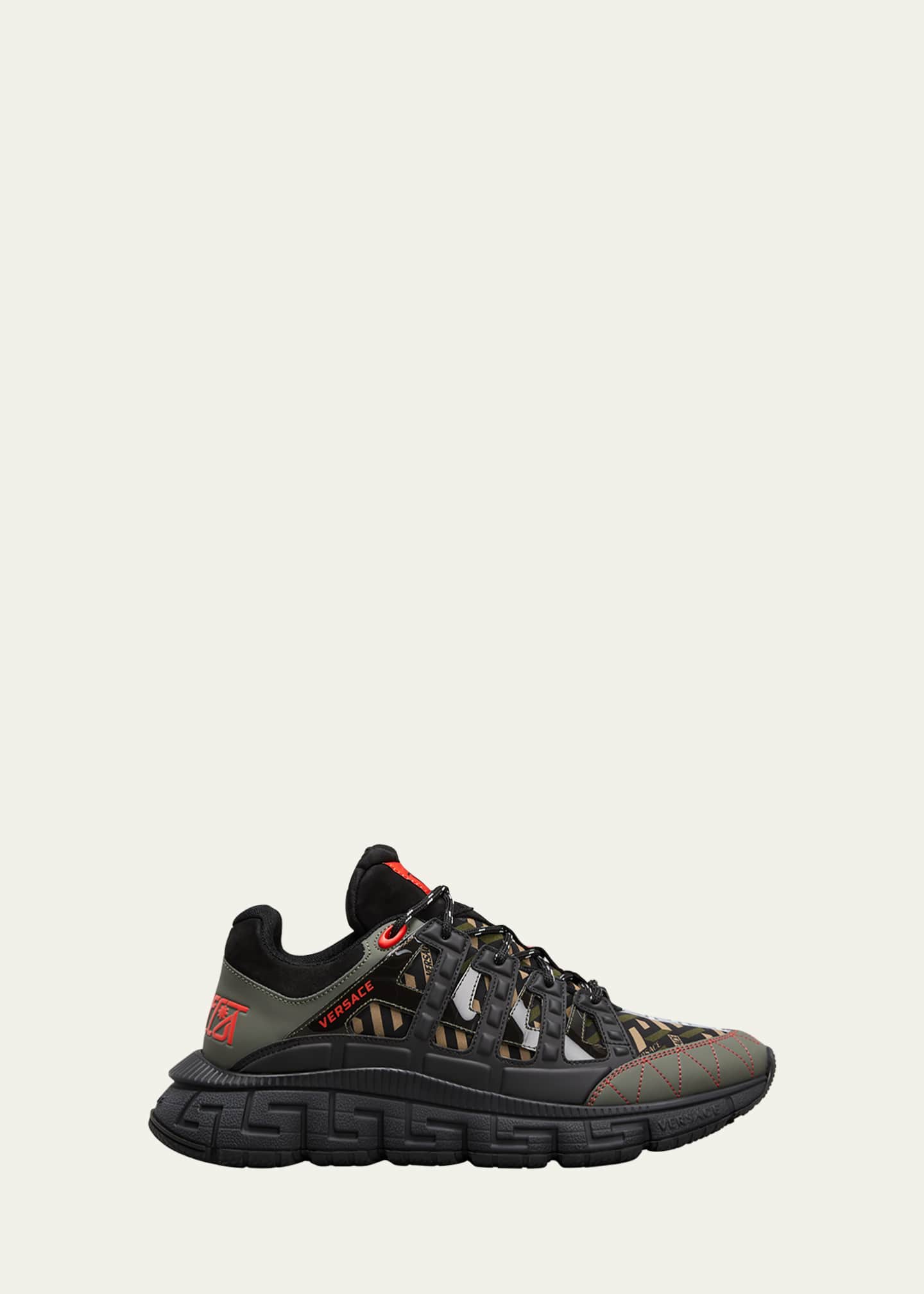 Versace Men's Trigreca Nylon Trainer Sneakers - Bergdorf Goodman