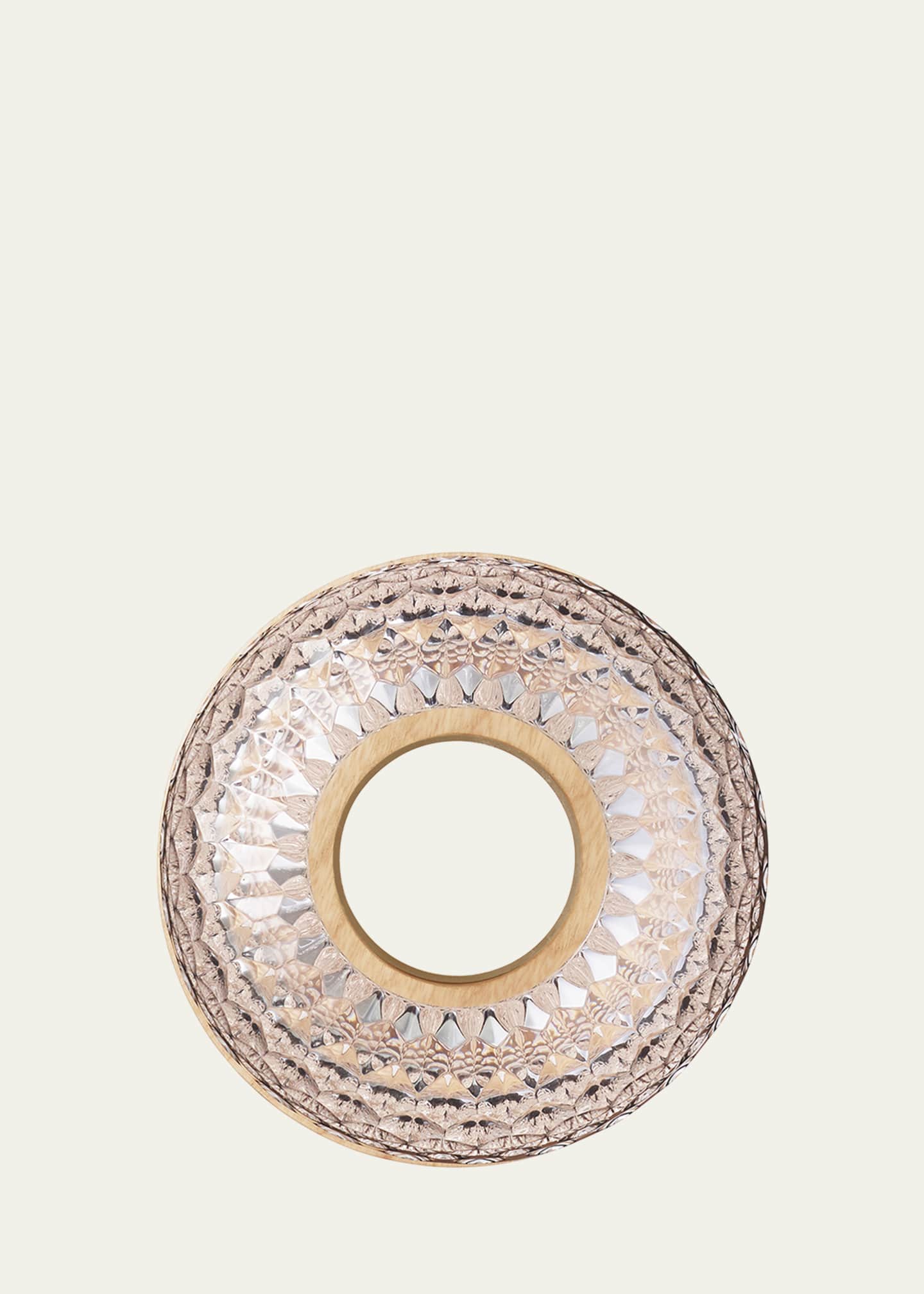 Saint Louis Crystal Folia H120 Crystal & Wood Photophore - Bergdorf Goodman