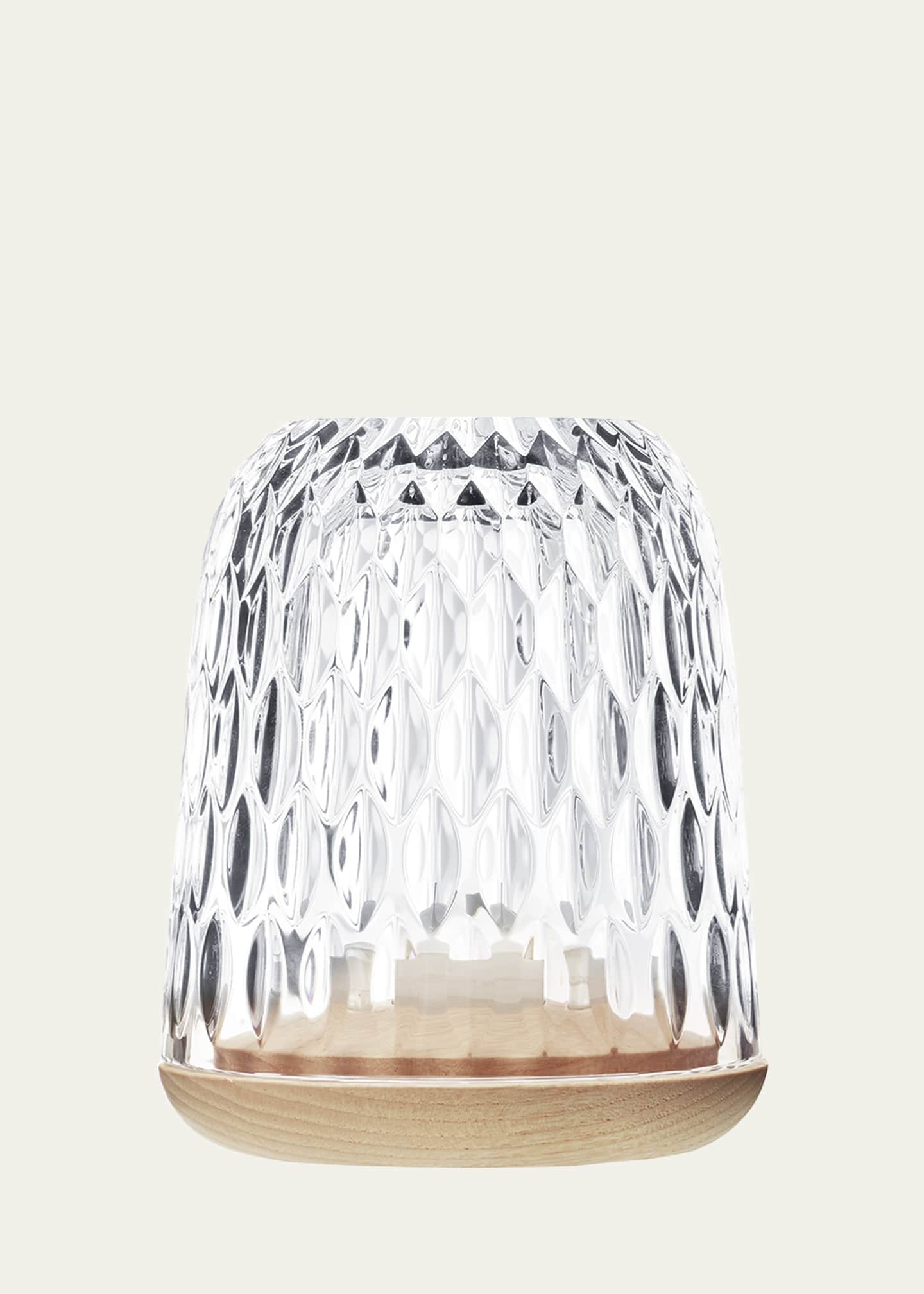 Saint Louis Crystal Folia H120 Crystal & Wood Photophore - Bergdorf Goodman