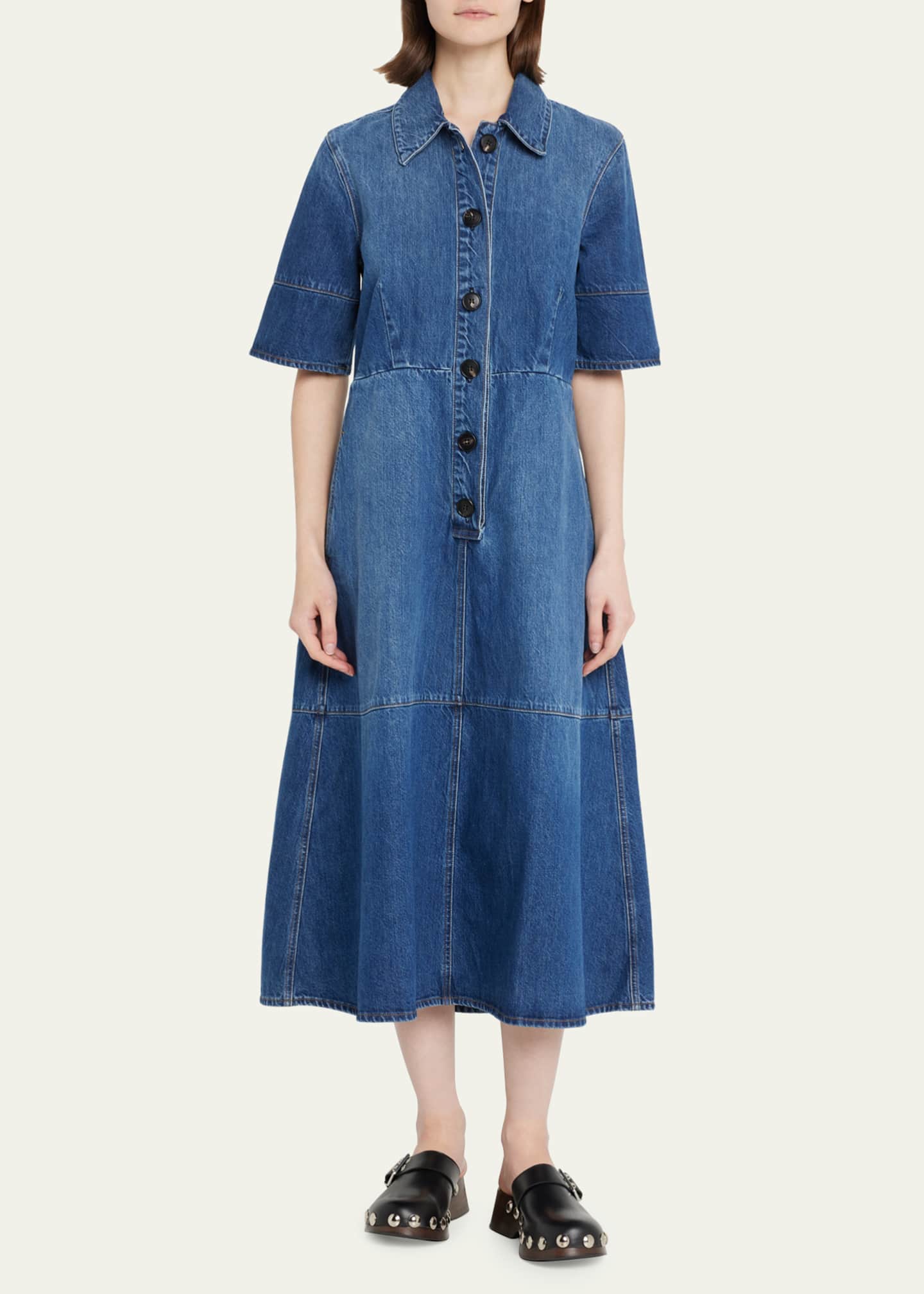 Co Denim Midi Shirtdress - Bergdorf Goodman