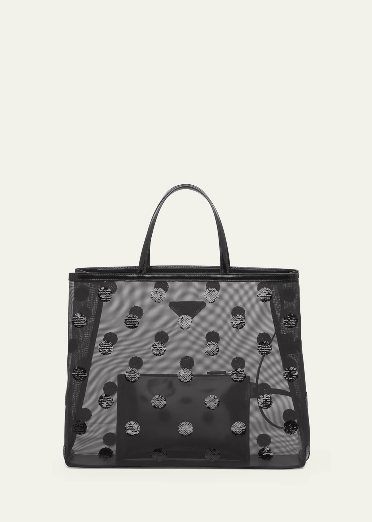 Prada Mesh Polka Dot Sequin Tote Bag - Bergdorf Goodman