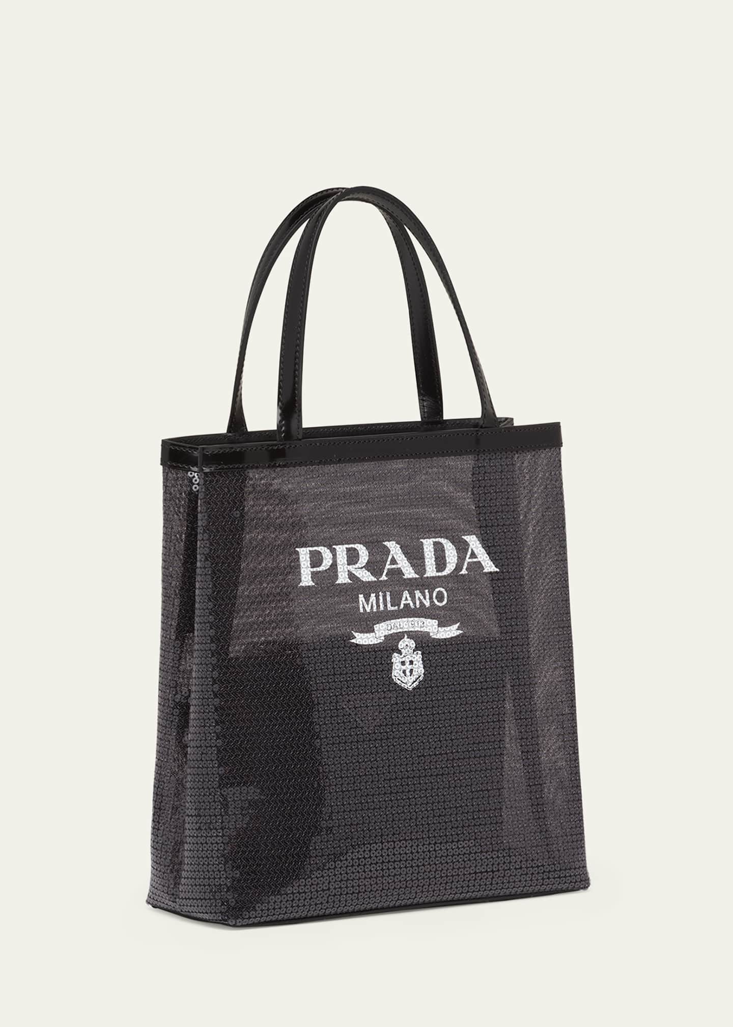 Prada Mesh Sequin Logo Tote Bag - Bergdorf Goodman