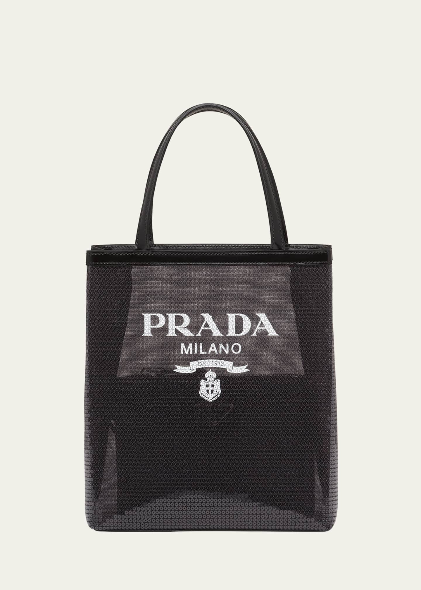 Prada Mesh Sequin Logo Tote Bag - Bergdorf Goodman