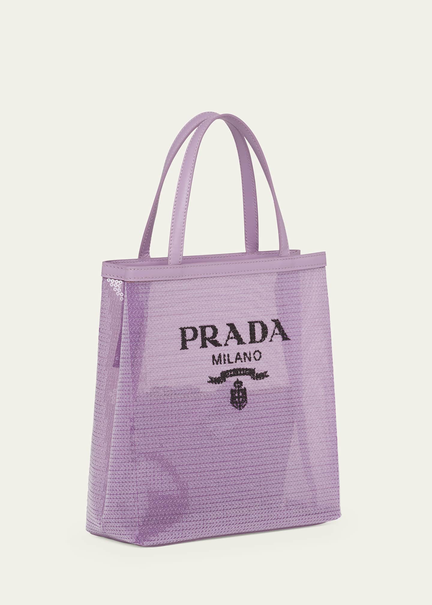 Prada Mesh Sequin Logo Tote Bag - Bergdorf Goodman