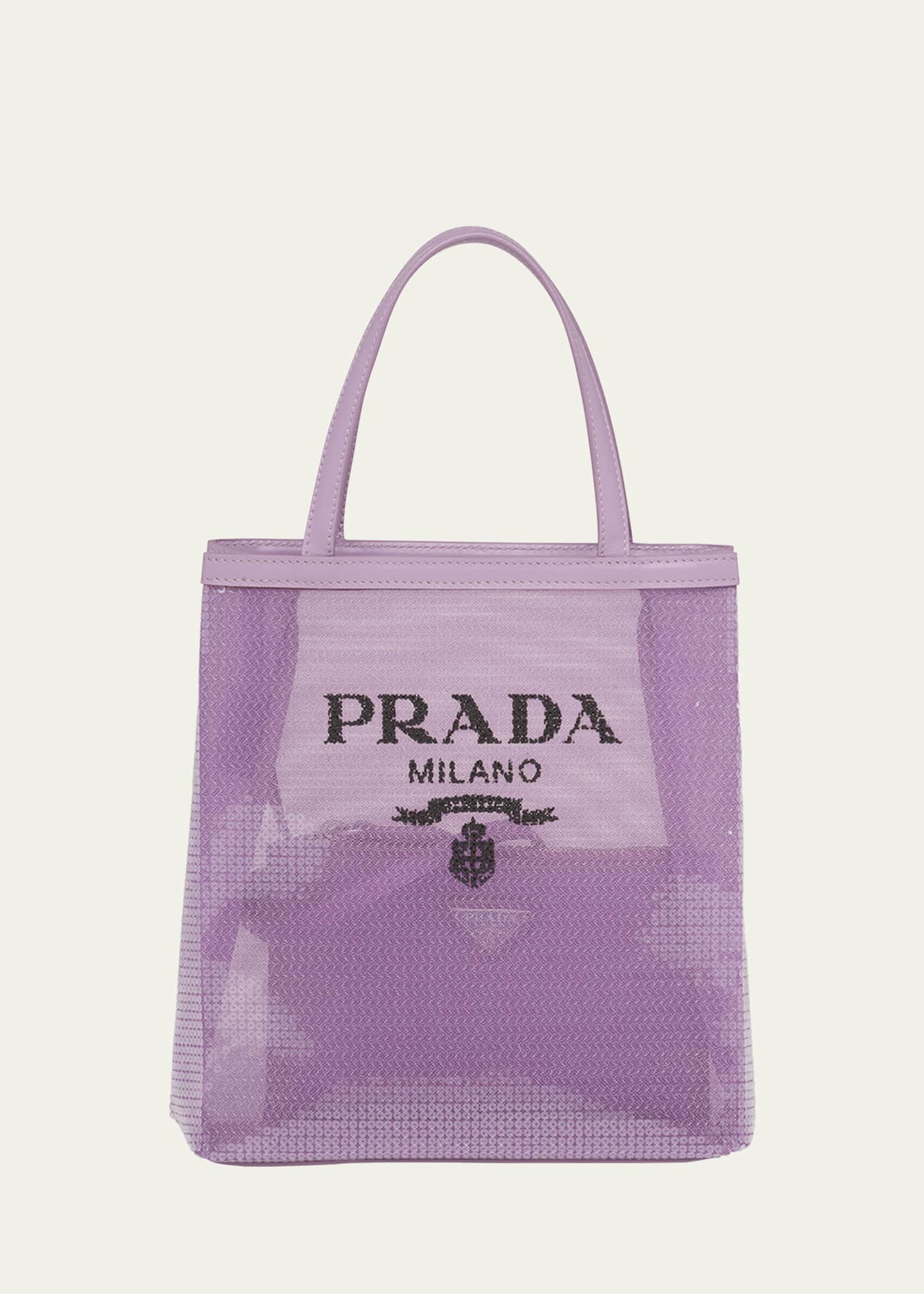 Prada Mesh Sequin Logo Tote Bag - Bergdorf Goodman