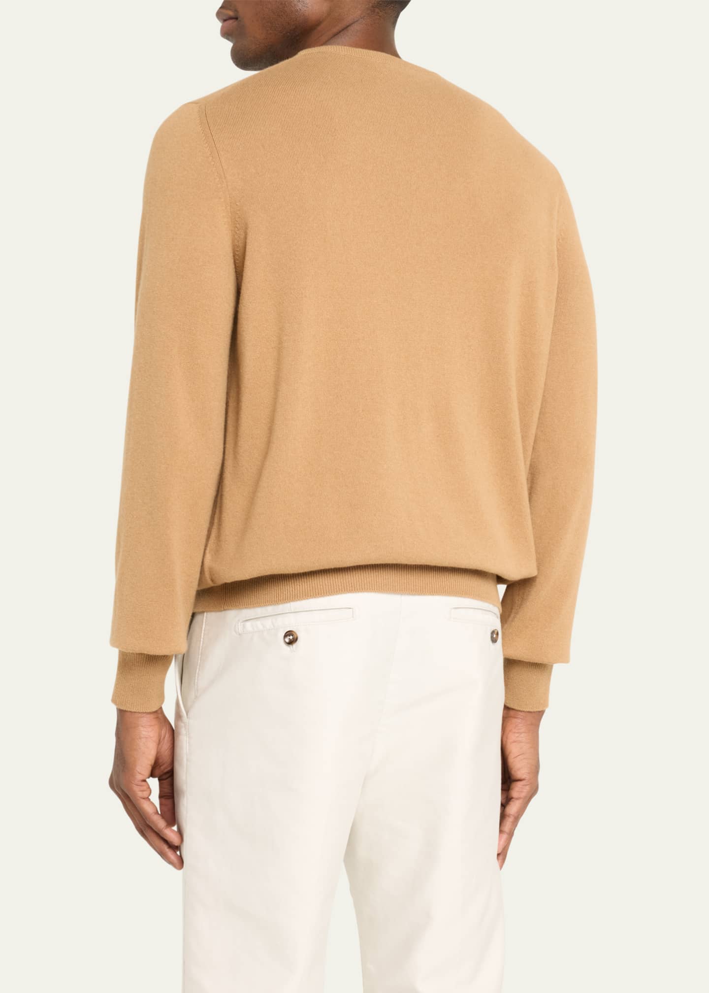 Loro Piana Men's Vicuna Wool Crewneck Sweater - Bergdorf Goodman