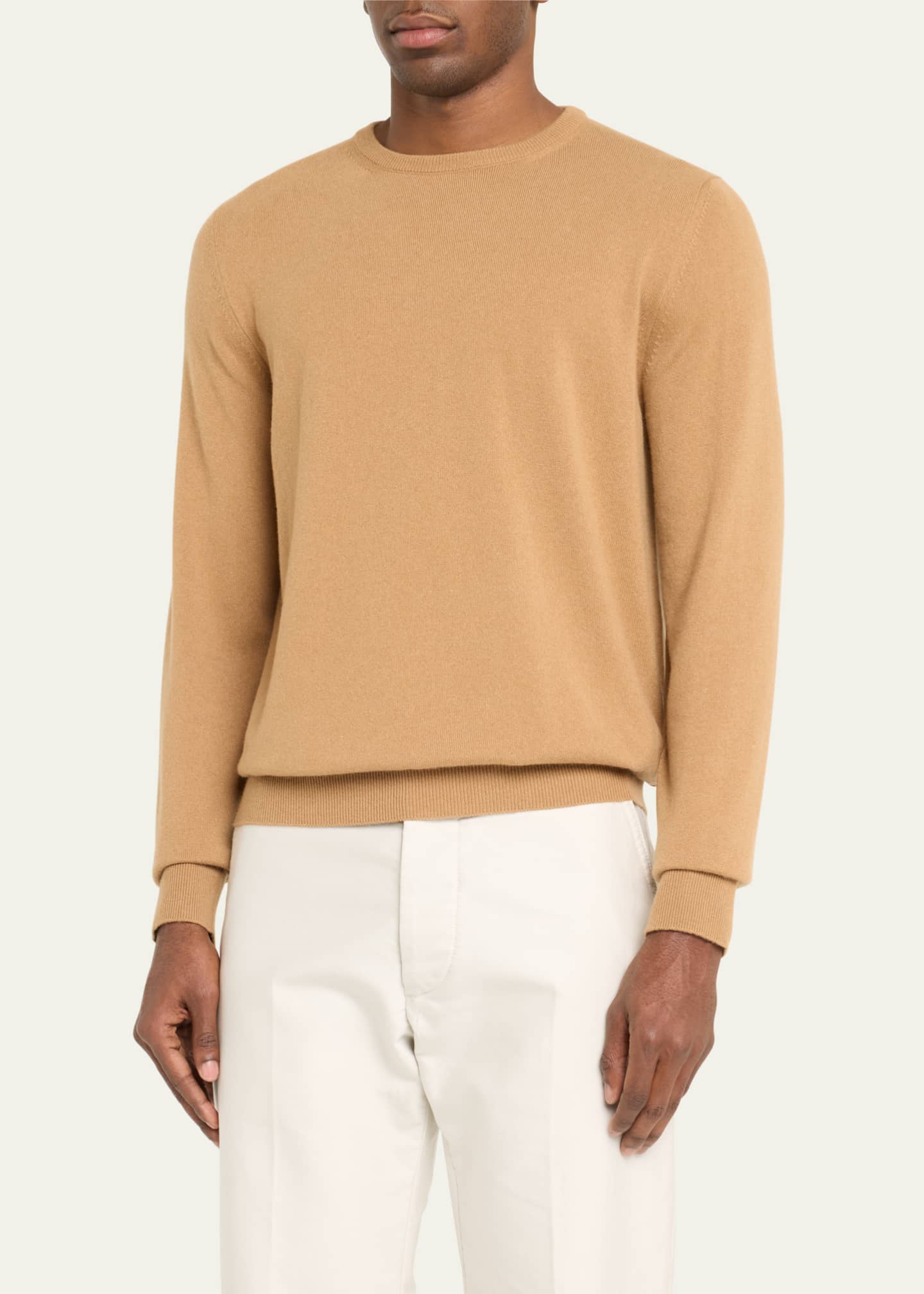 Loro Piana Men's Vicuna Wool Crewneck Sweater - Bergdorf Goodman