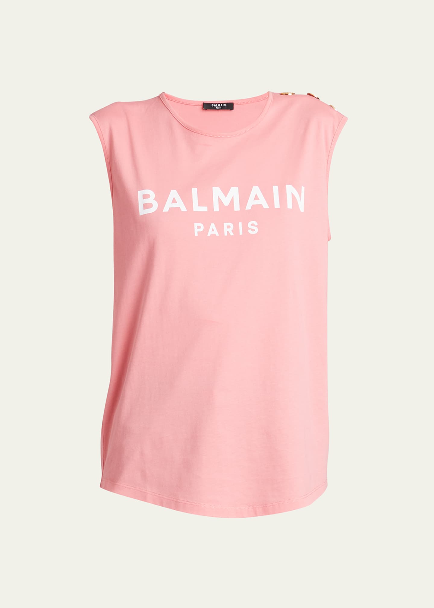 Balmain 3-Button Logo Tank Top - Bergdorf Goodman
