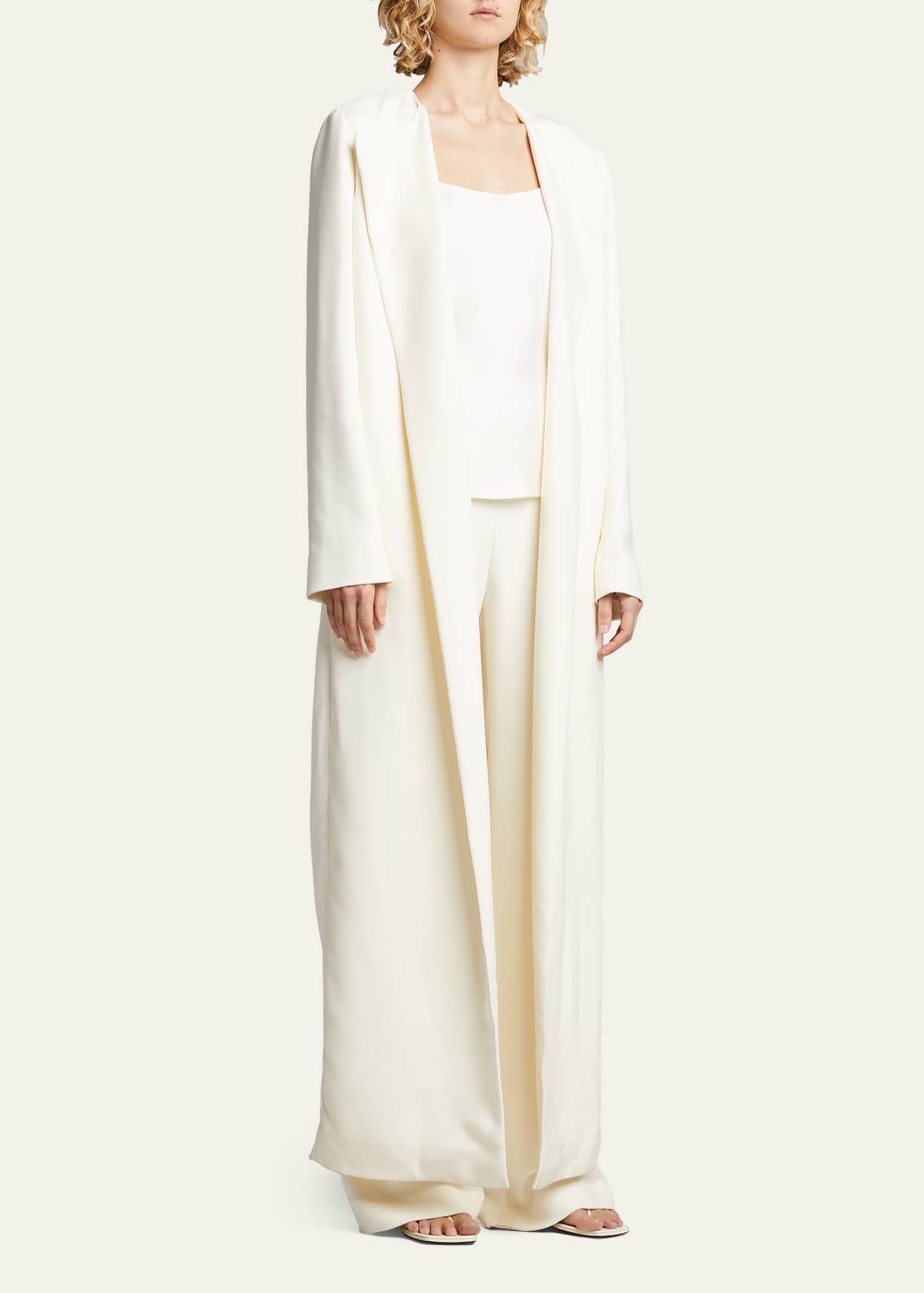 THE ROW Paycen Belted Open-Front Coat - Bergdorf Goodman