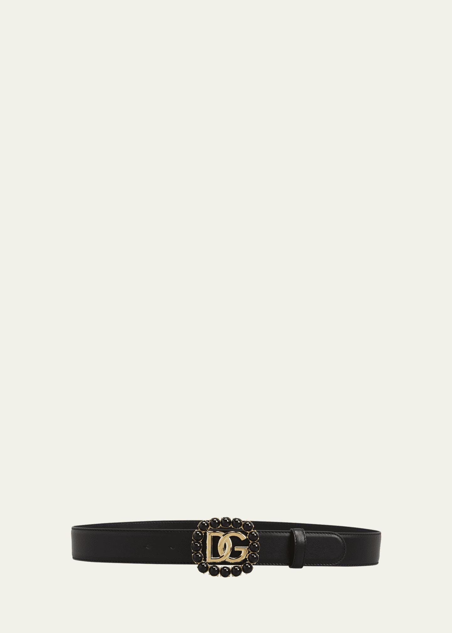 Dolce&Gabbana Interlocking DG Logo Glass Pearl Belt - Bergdorf Goodman