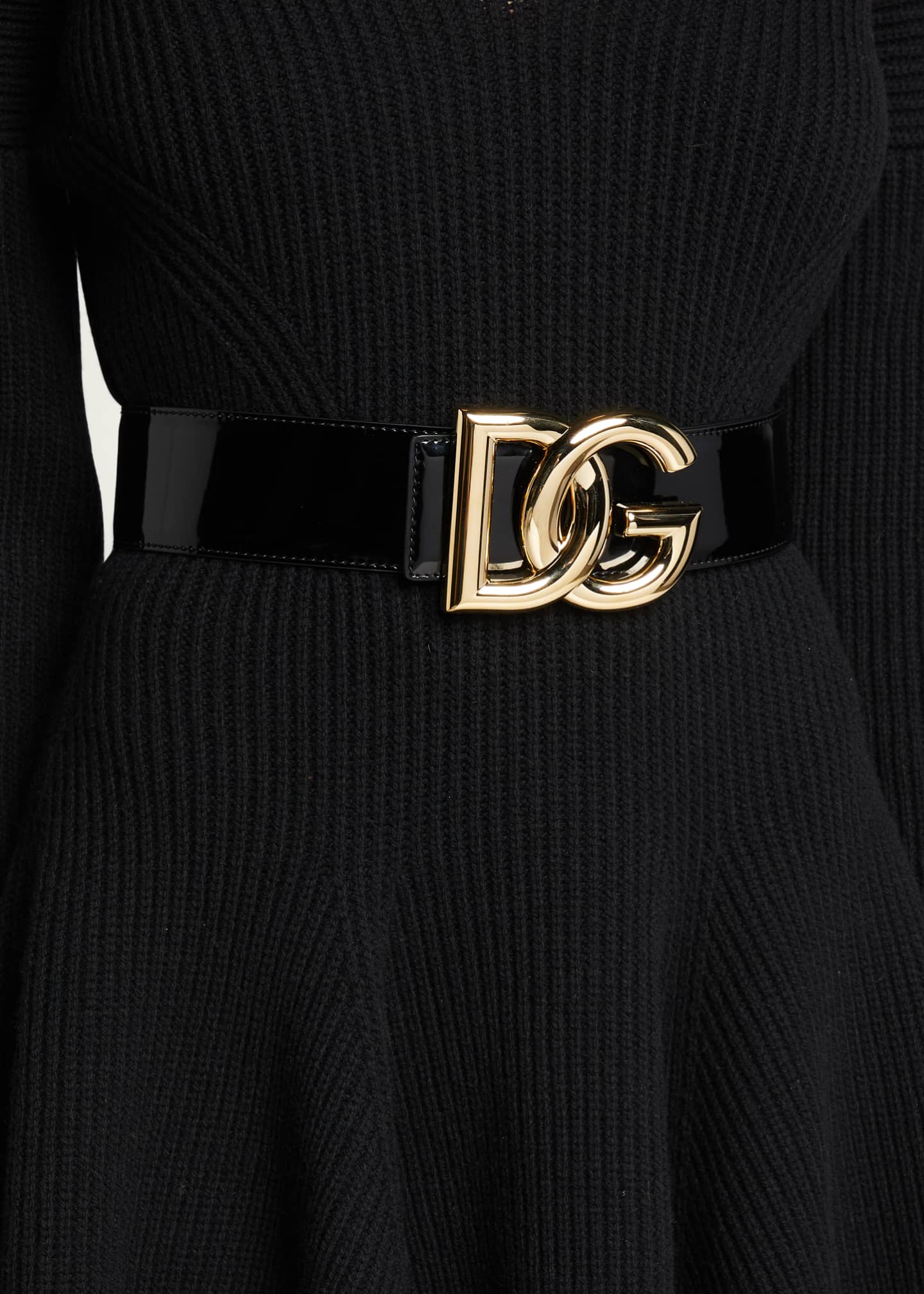 Dolce&Gabbana Interlocking DG Logo Patent Belt - Bergdorf Goodman