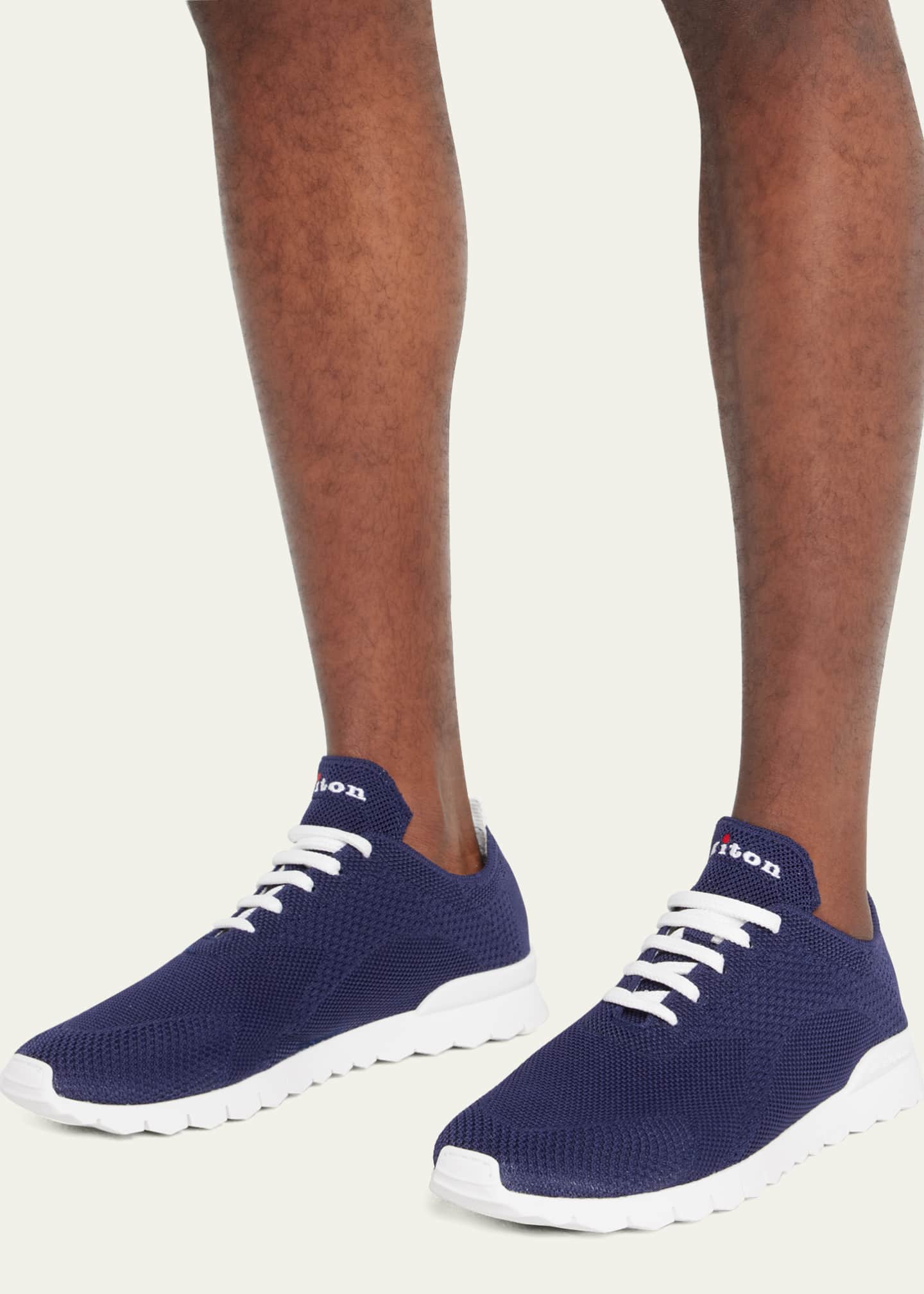 Kiton Men's Stretch-Knit Runner Sneakers - Bergdorf Goodman