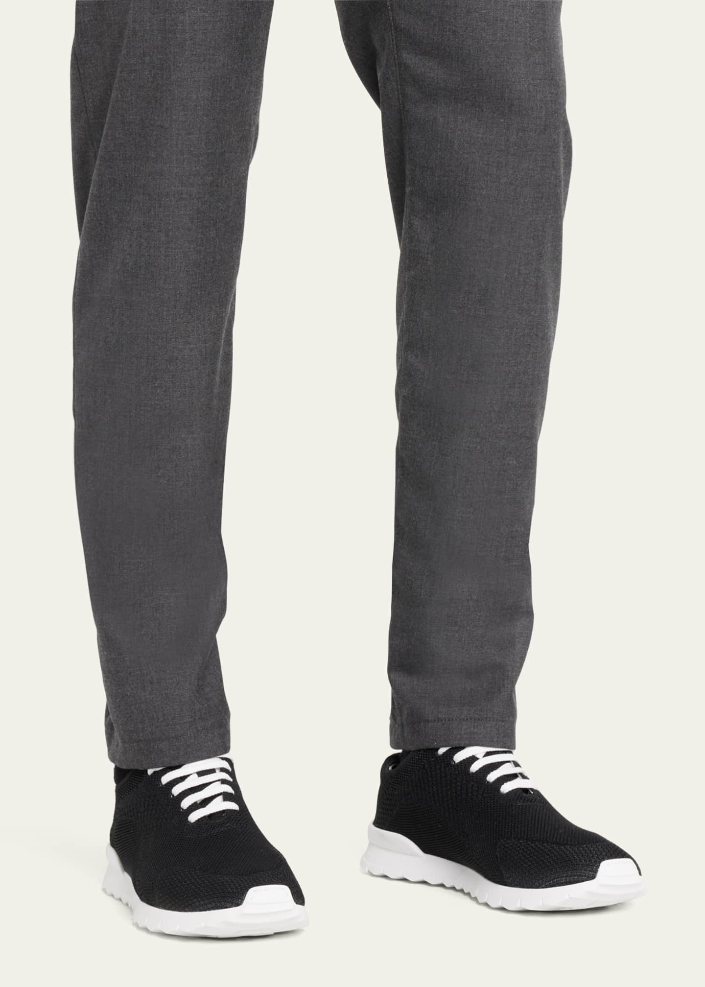 Kiton Men's Stretch-Knit Runner Sneakers - Bergdorf Goodman