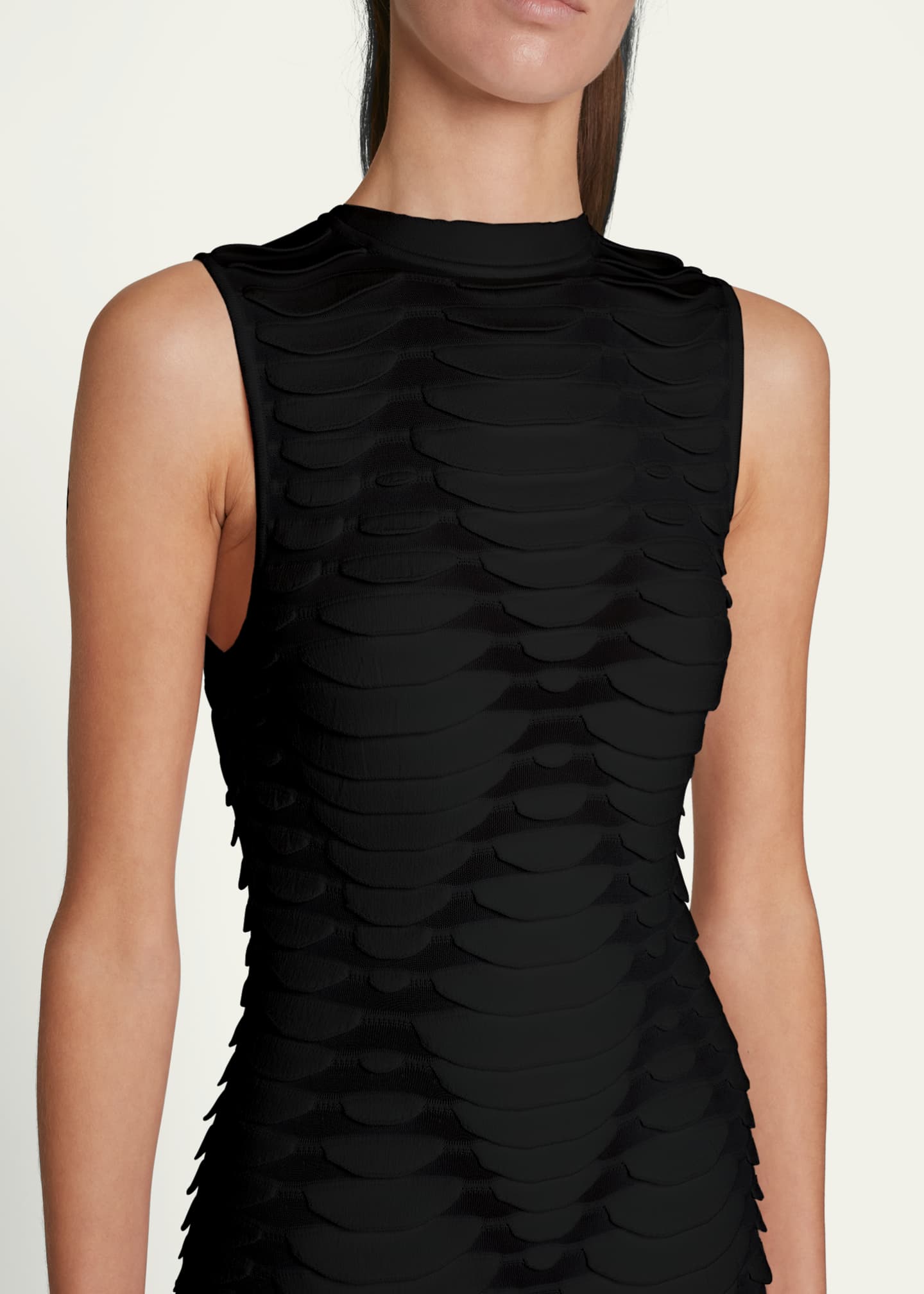 ALAIA 3-D Python Diamond Motif Dress - Bergdorf Goodman