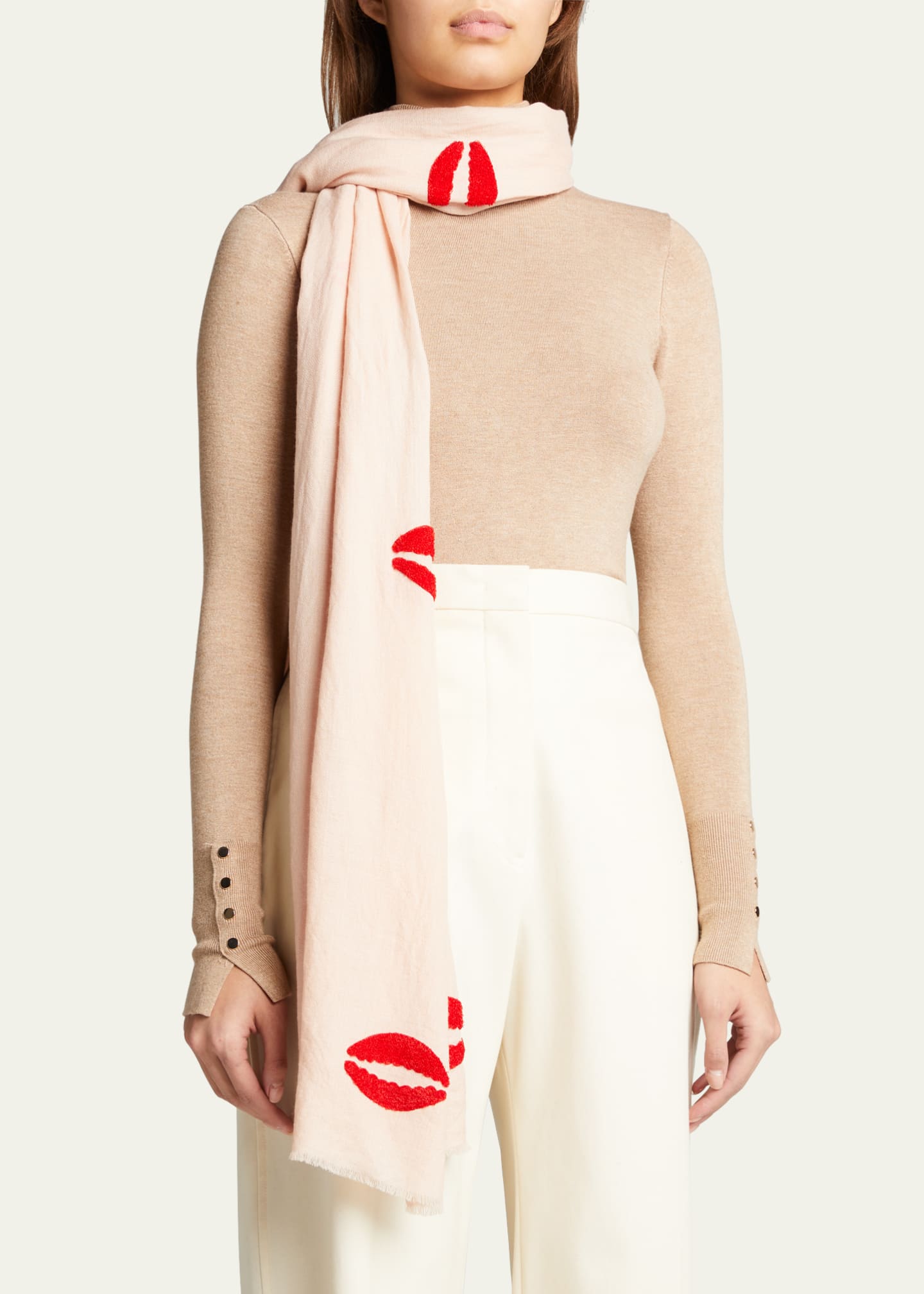 Janavi India Beautiful Lips Merino Wool Scarf - Bergdorf Goodman