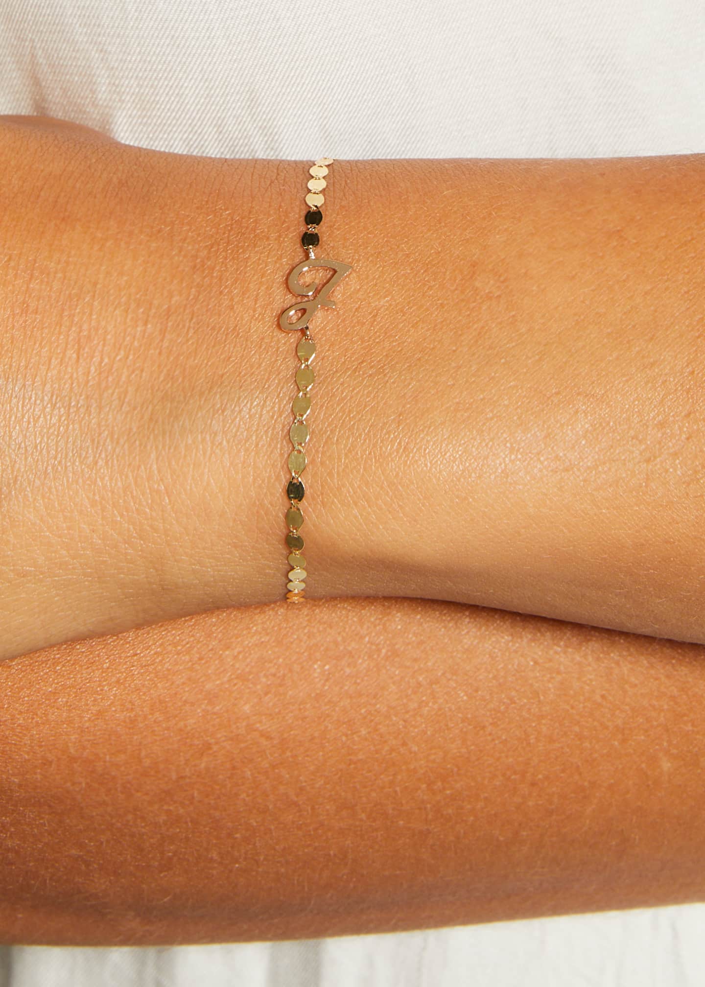 Lana Micro Cursive Initial Bracelet - Bergdorf Goodman