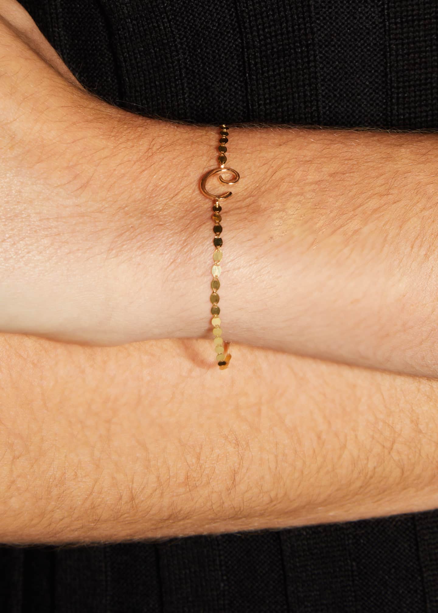 Lana Micro Cursive Initial Bracelet - Bergdorf Goodman