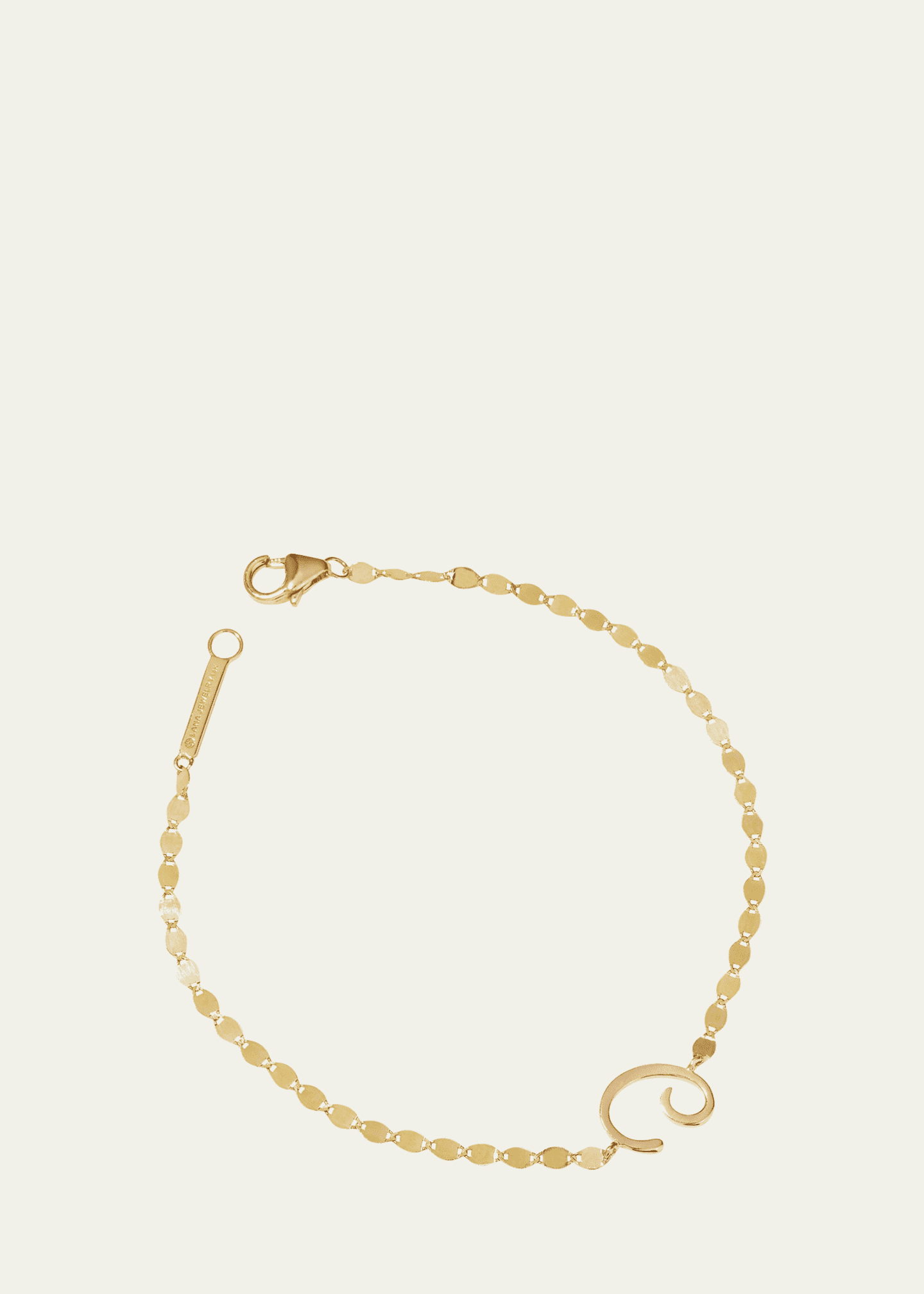 Lana Micro Cursive Initial Bracelet - Bergdorf Goodman