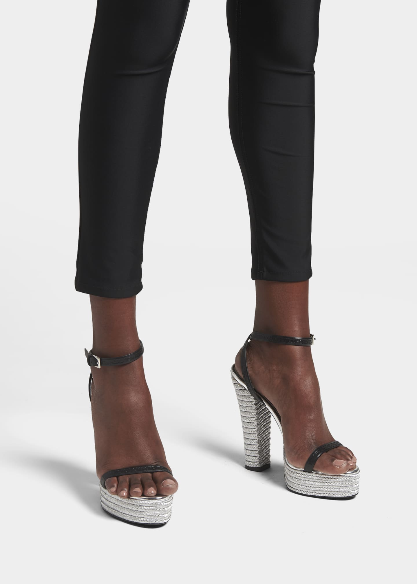 Tom Ford Metallic Rope Ankle Strap Platform Sandals Bergdorf Goodman