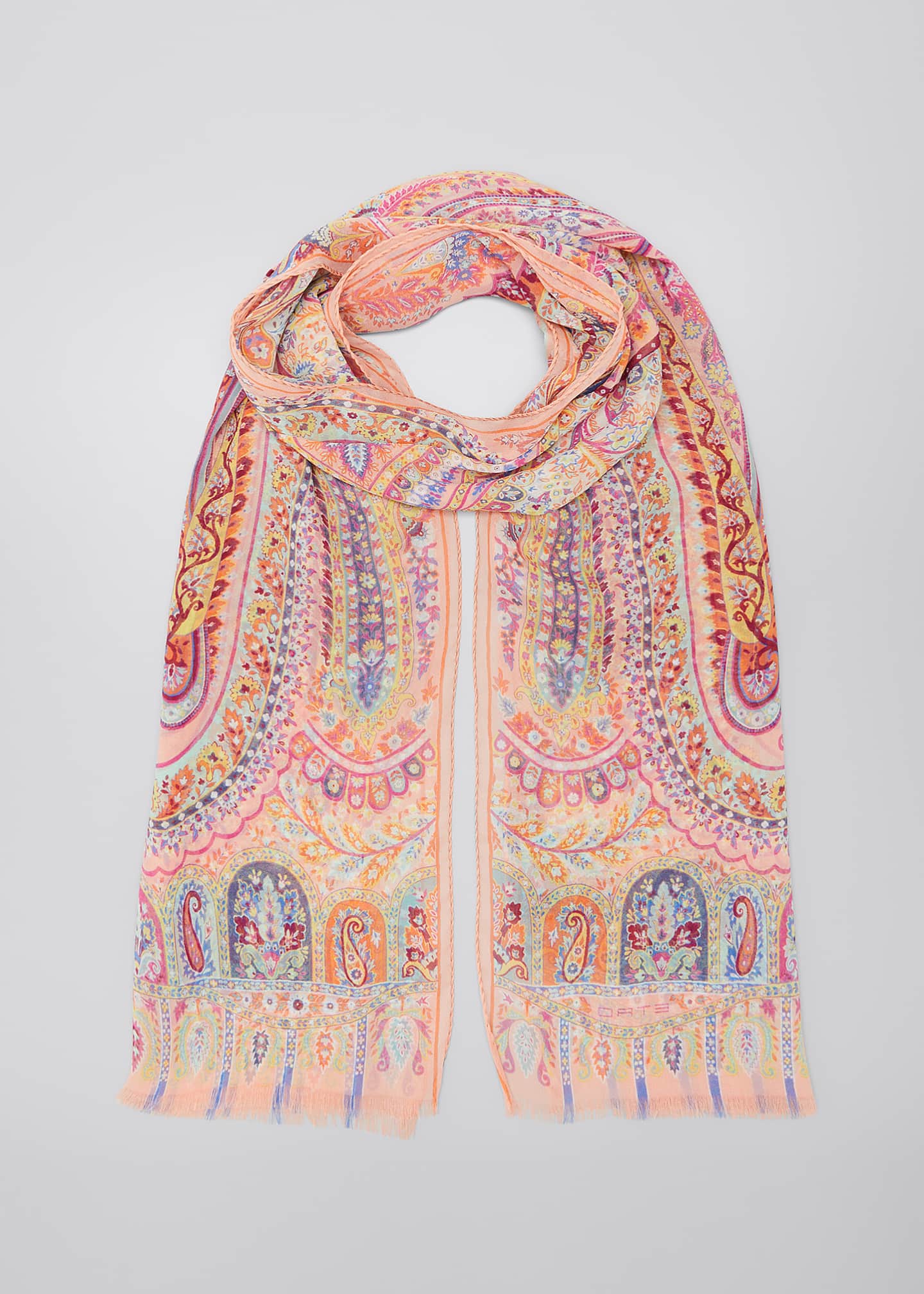 Etro Delhy Paisley-Print Silk-Blend Scarf - Bergdorf Goodman