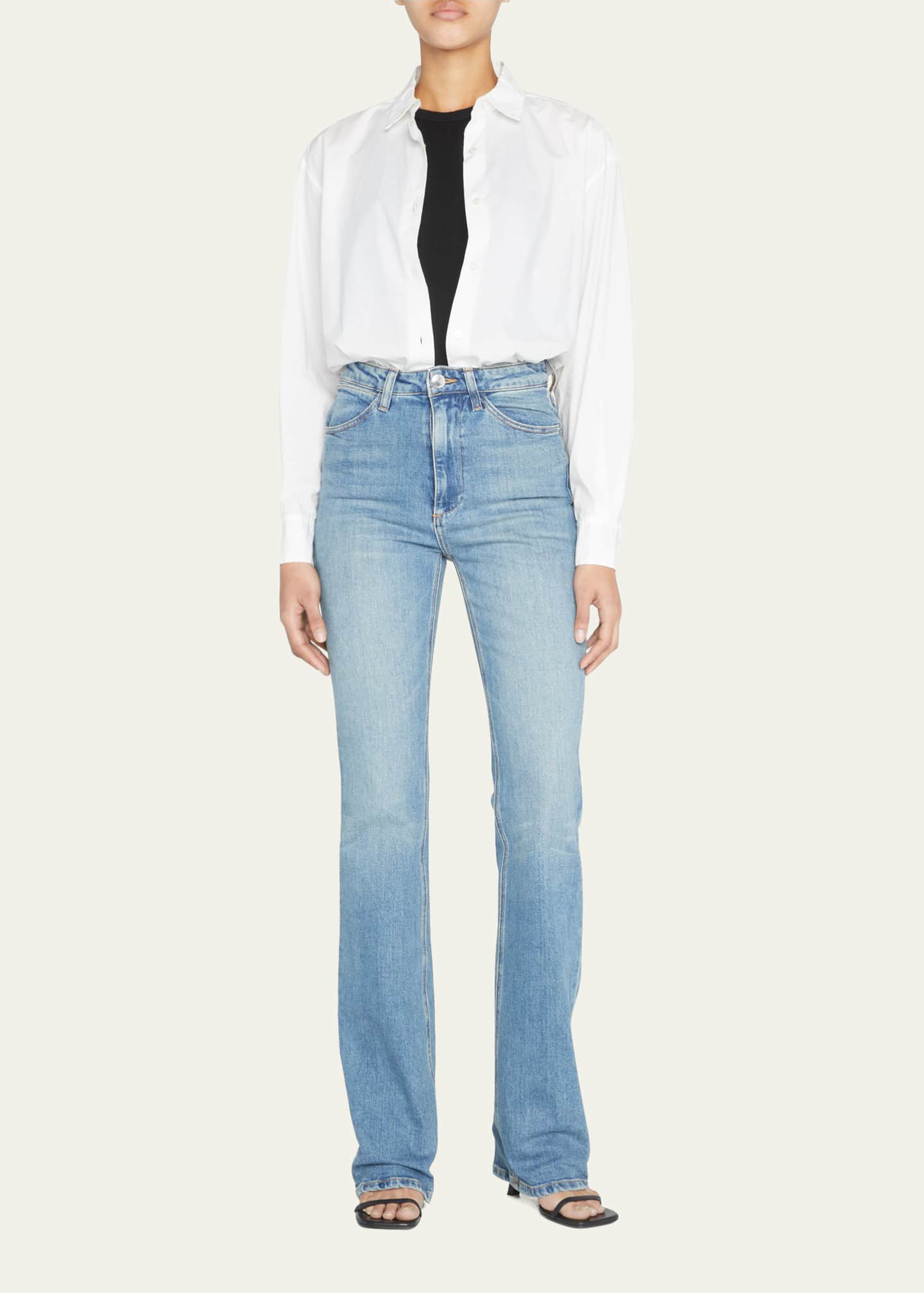 SPRWMN Francoise Micro Flare Denim Jeans - Bergdorf Goodman