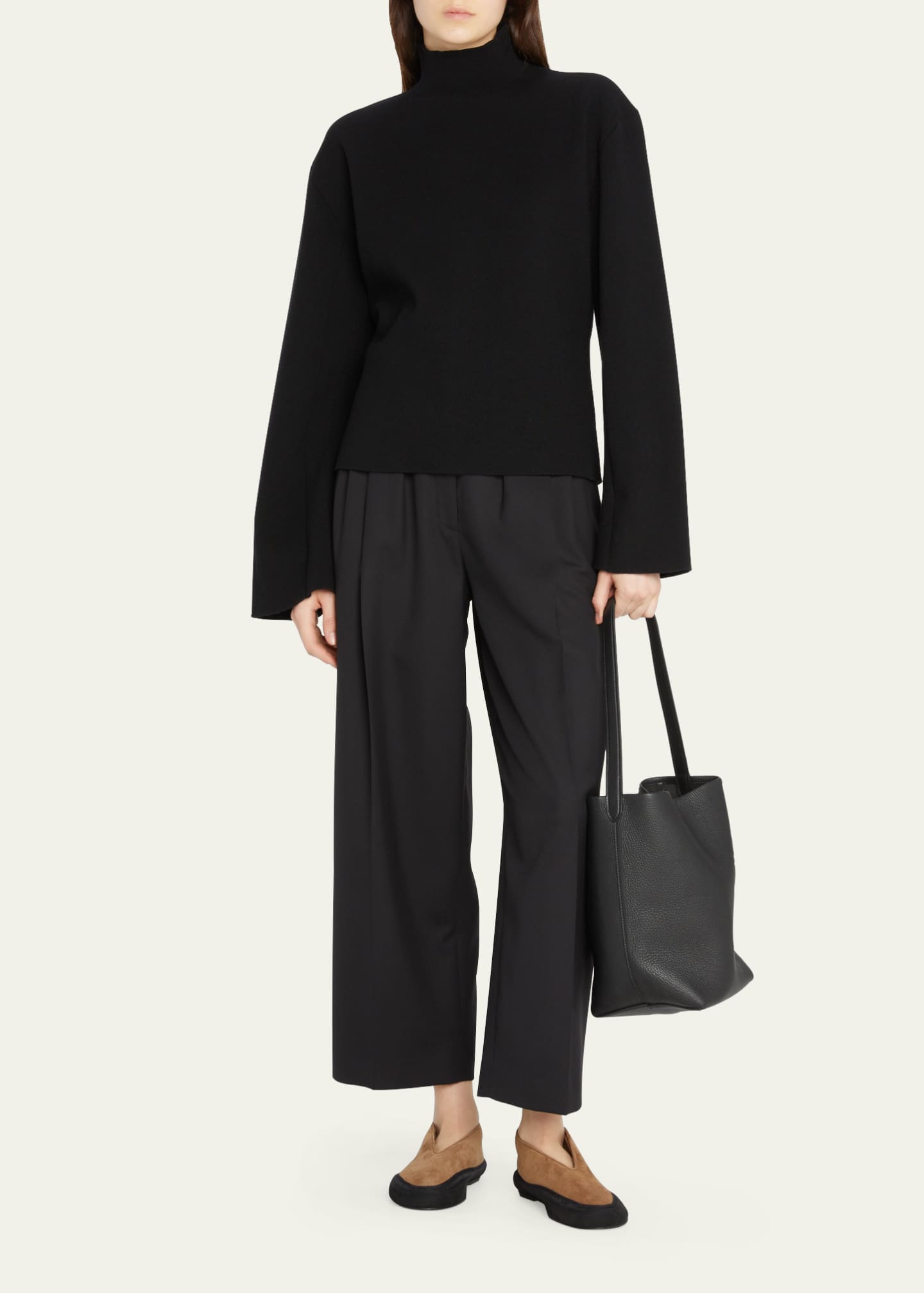 THE ROW N/S Park Tote Medium in Lux Grained Calfksin - Bergdorf Goodman