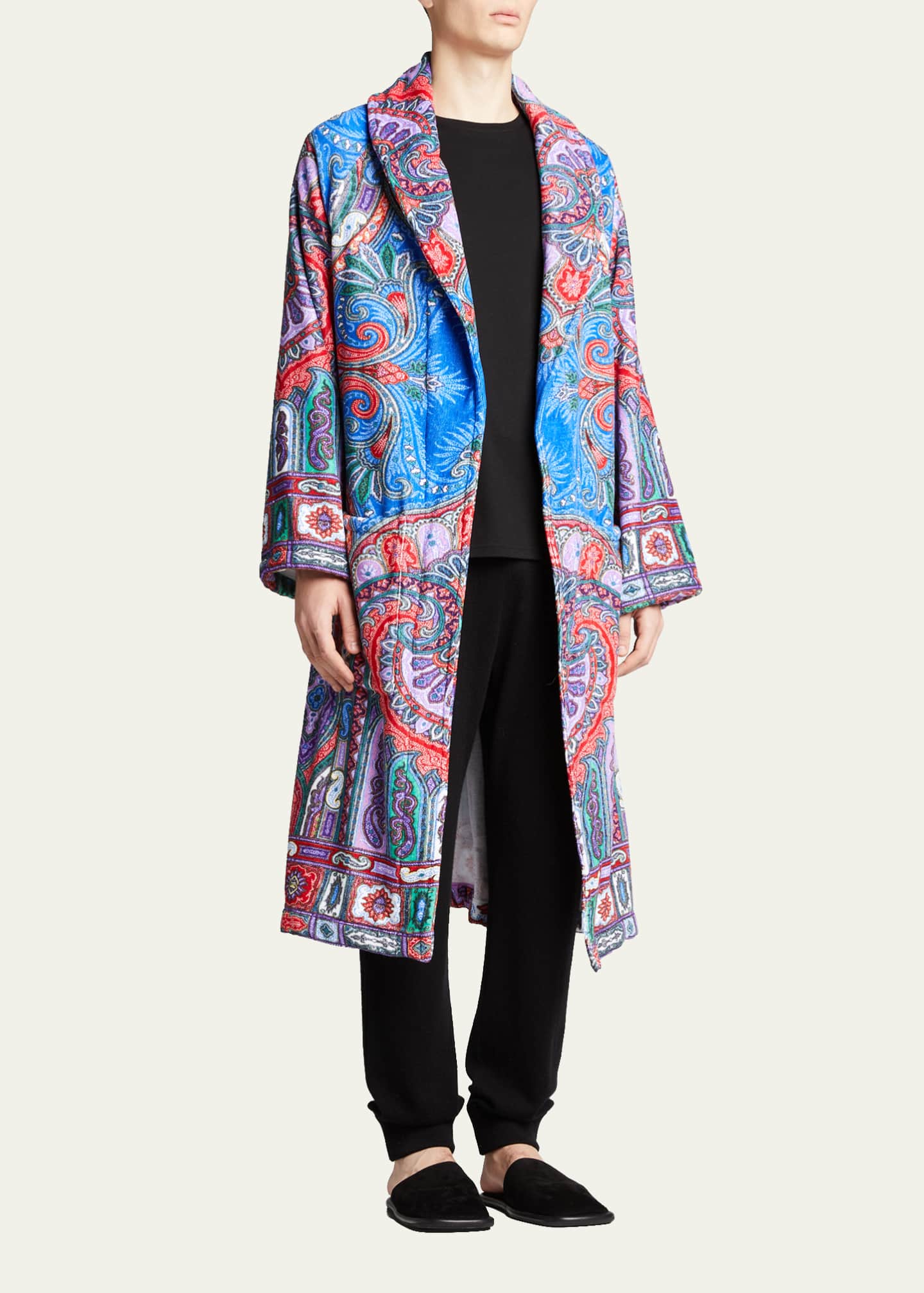 Etro Men's Paisley Cotton Robe - Bergdorf Goodman