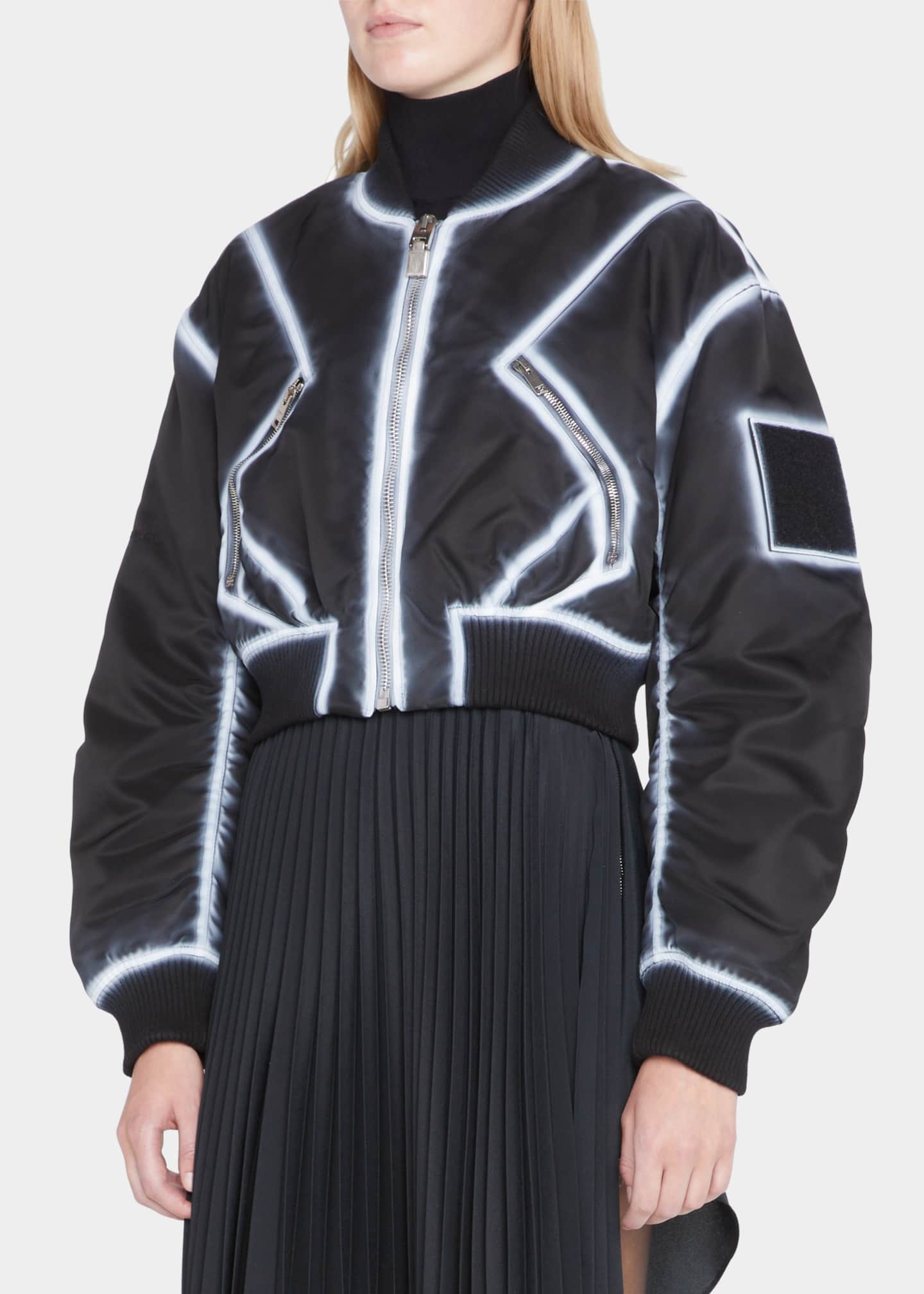 Givenchy x Chito Spray Paint Cropped Blouson Bomber Jacket - Bergdorf ...