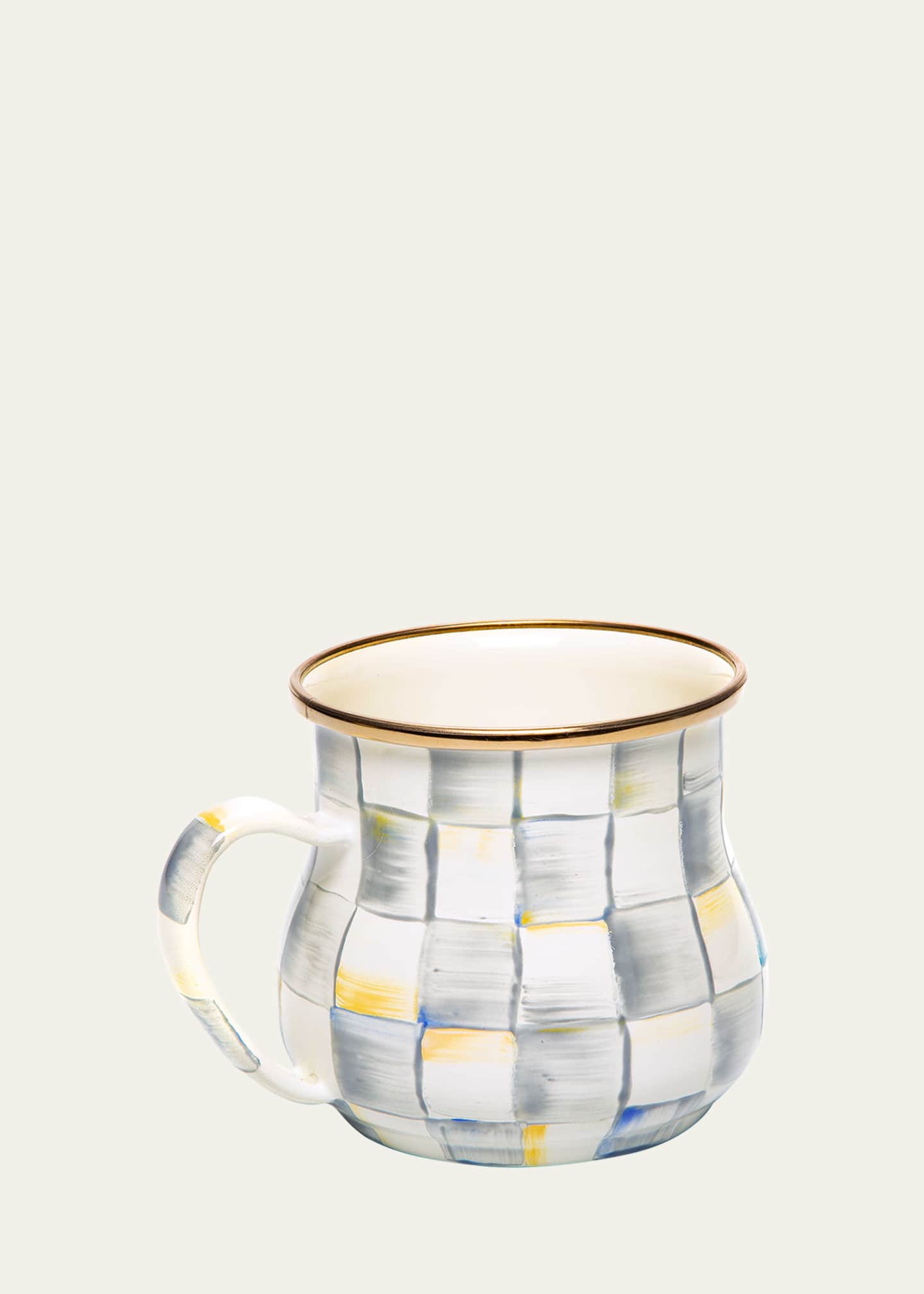 MacKenzie-Childs Sterling Check Mug - Bergdorf Goodman