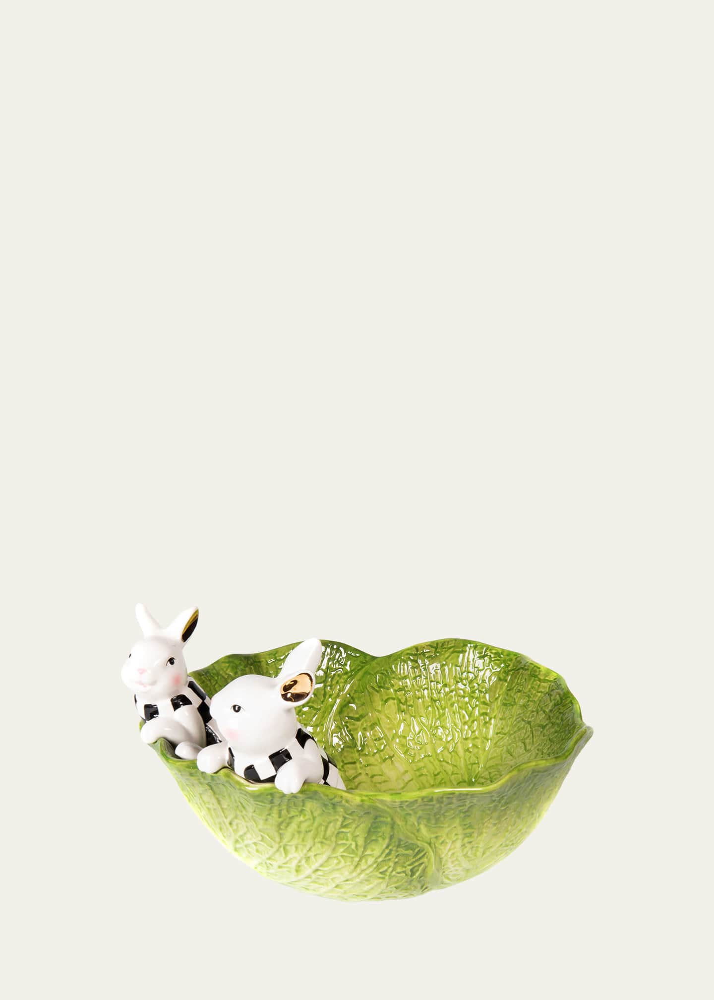 MacKenzie-Childs Cabbage Garden Easter Bunny Bowl - Bergdorf Goodman