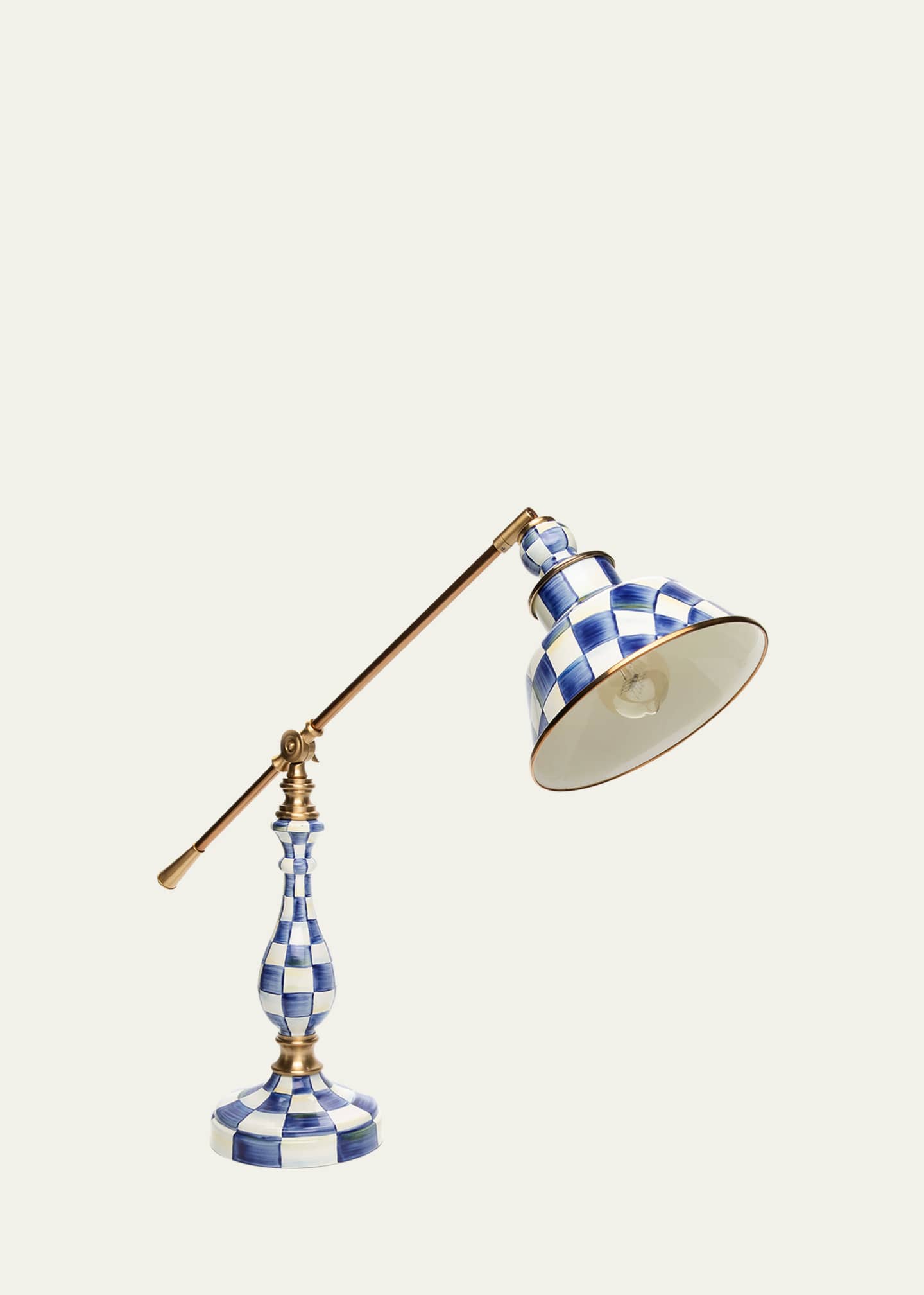 MacKenzie-Childs Royal Check 22" Reading Table Lamp - Bergdorf Goodman